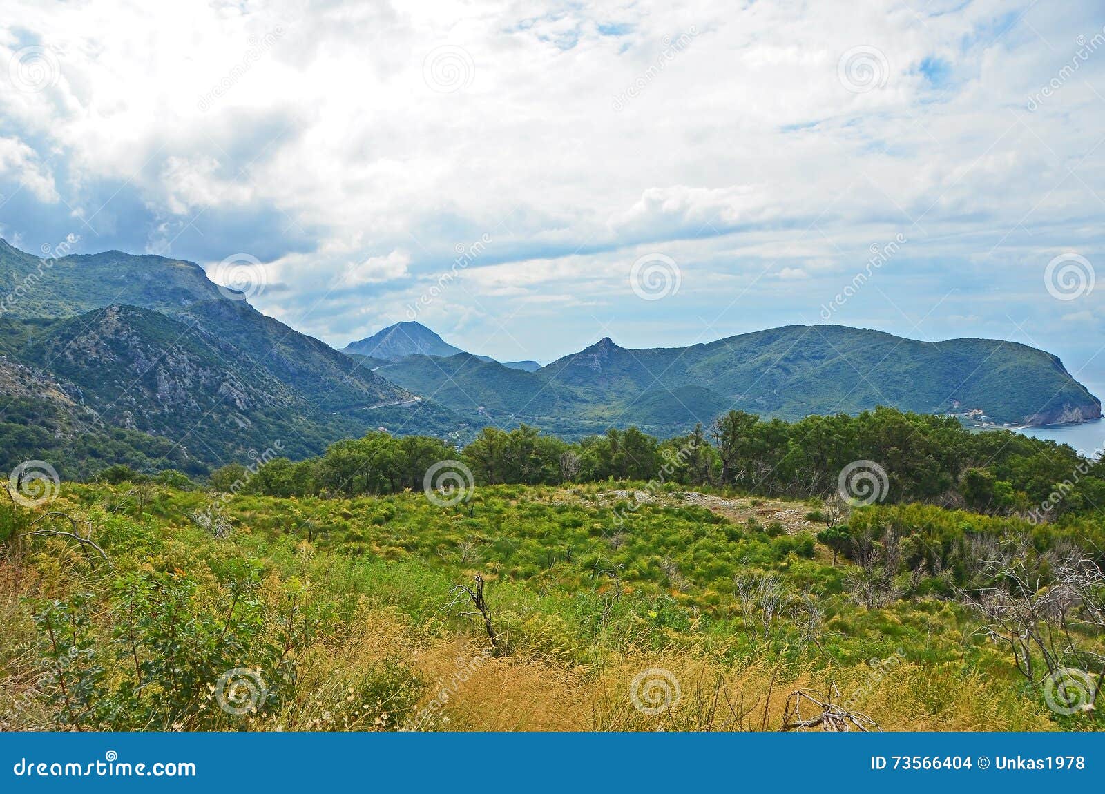 Coastal Landscape in Montenegro Stock Photo - Image of mountain, places ...