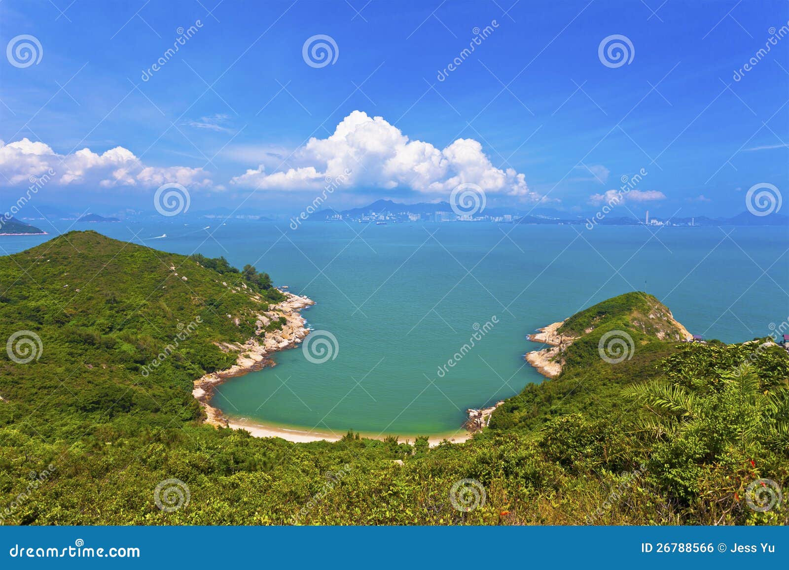 Coastal and Mountain Landscape in Hong Kong Stock Photo - Image of ...