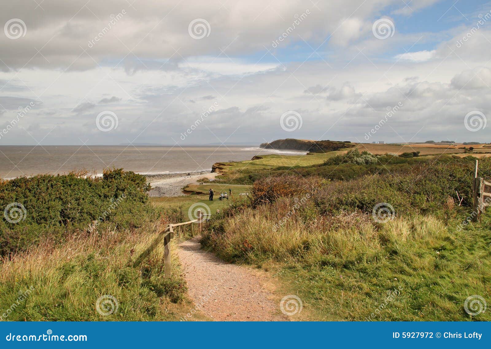 A Coastal Path in Somerset England Stock Photo - Image of ocean ...