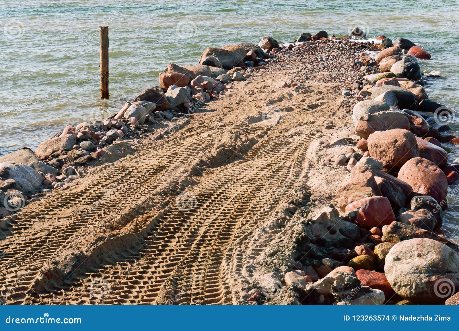 Coastal Protection Measures, Construction Equipment on the Shore, the ...