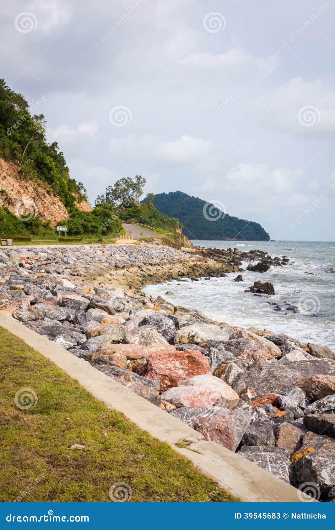 Coastal Road and Sea stock image. Image of beautiful - 39545683