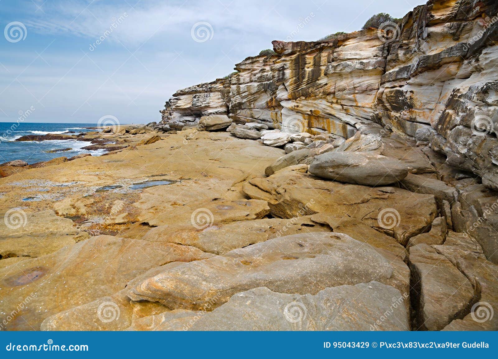 Coastal rock formations stock image. Image of hard, outdoor - 95043429