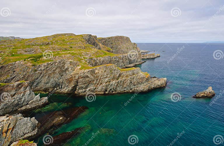 Coastal Rocks in Newfoundland Stock Image - Image of coastal, dramatic ...