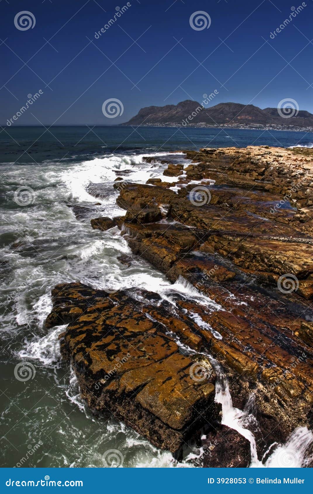 Coastal rocks scenery stock image. Image of colorful, waves - 3928053