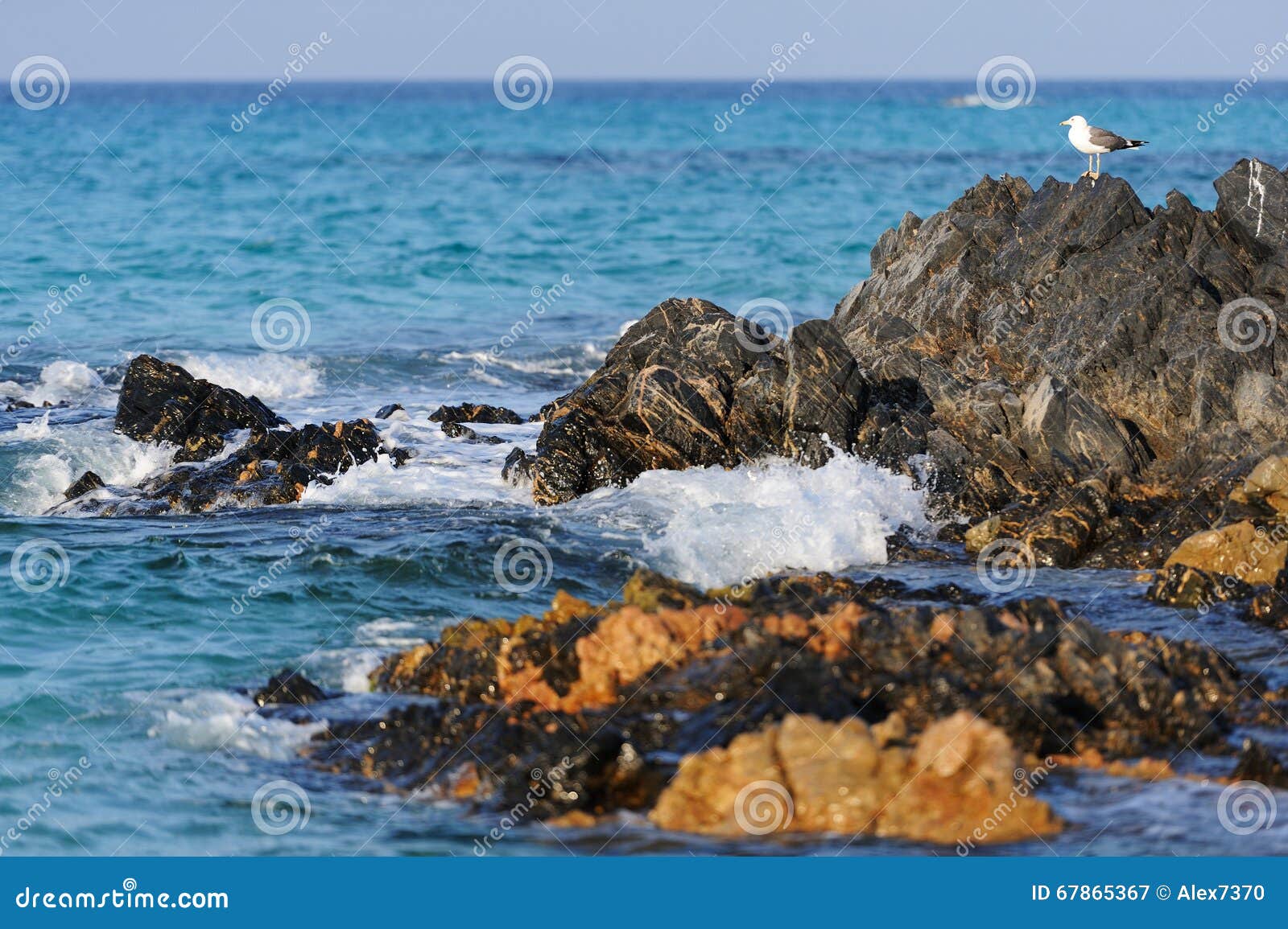 Coastal Rocks of Socotra Island in the Rays of the Setting Sun. Stock ...