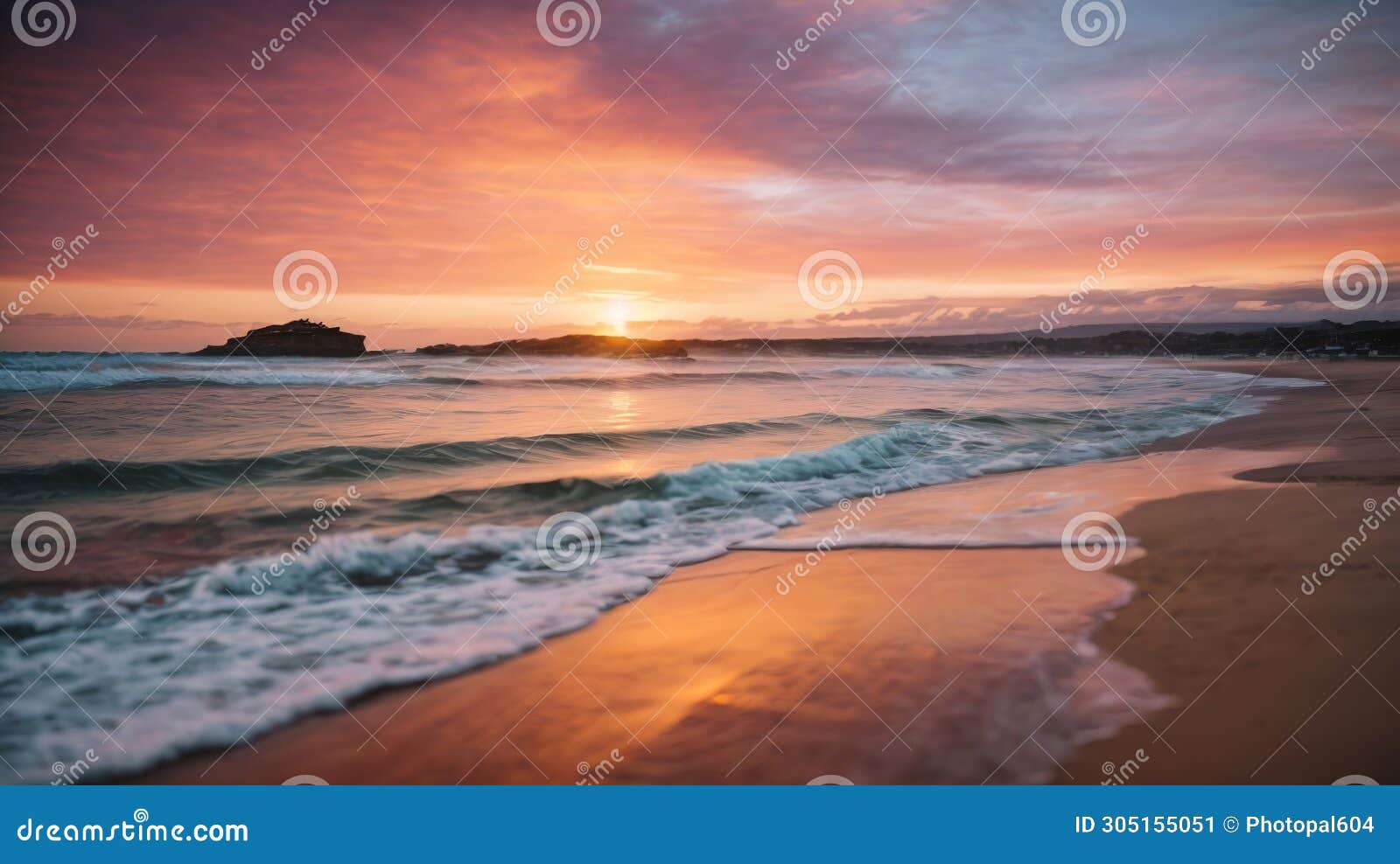 Coastal Serenity: Capturing the Beauty of Sunset at the Beach. Stock ... Coastal Serenity: Capturing the Beauty of Sunset at the Beach. Stock ...