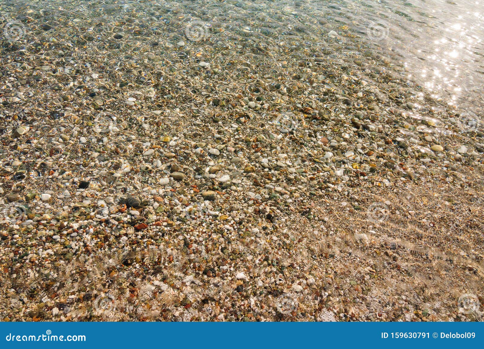 The Coastal Shingle of the Seabed in Clear Water Stock Image - Image of ...
