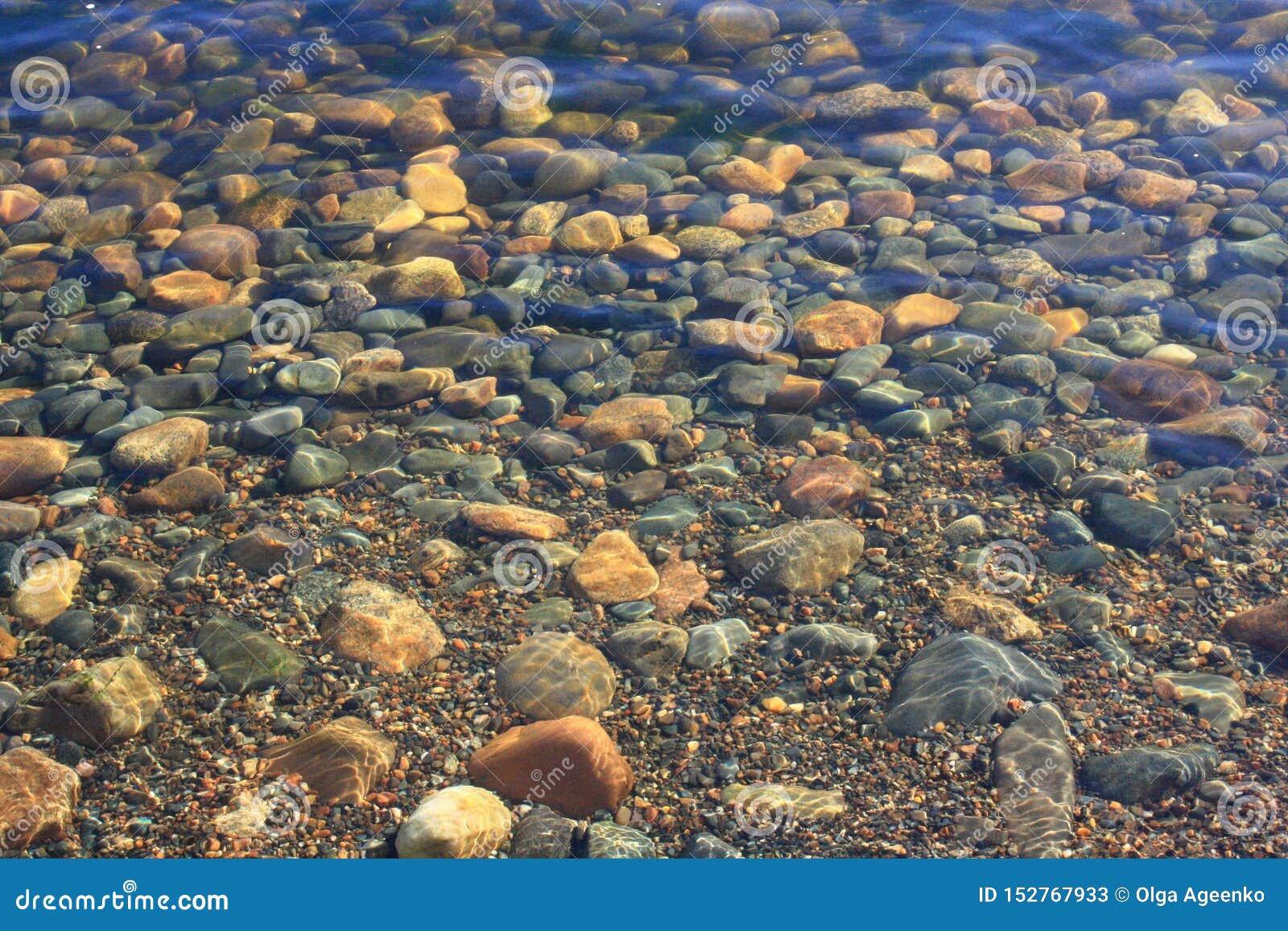 Coastal stones under water stock image. Image of surface - 152767933