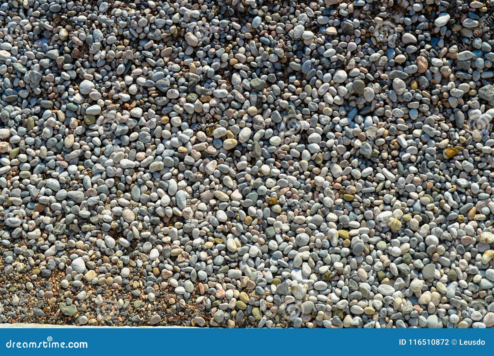 Coastal Strip Pebble Beach Benches of Different Sizes Stock Photo ...