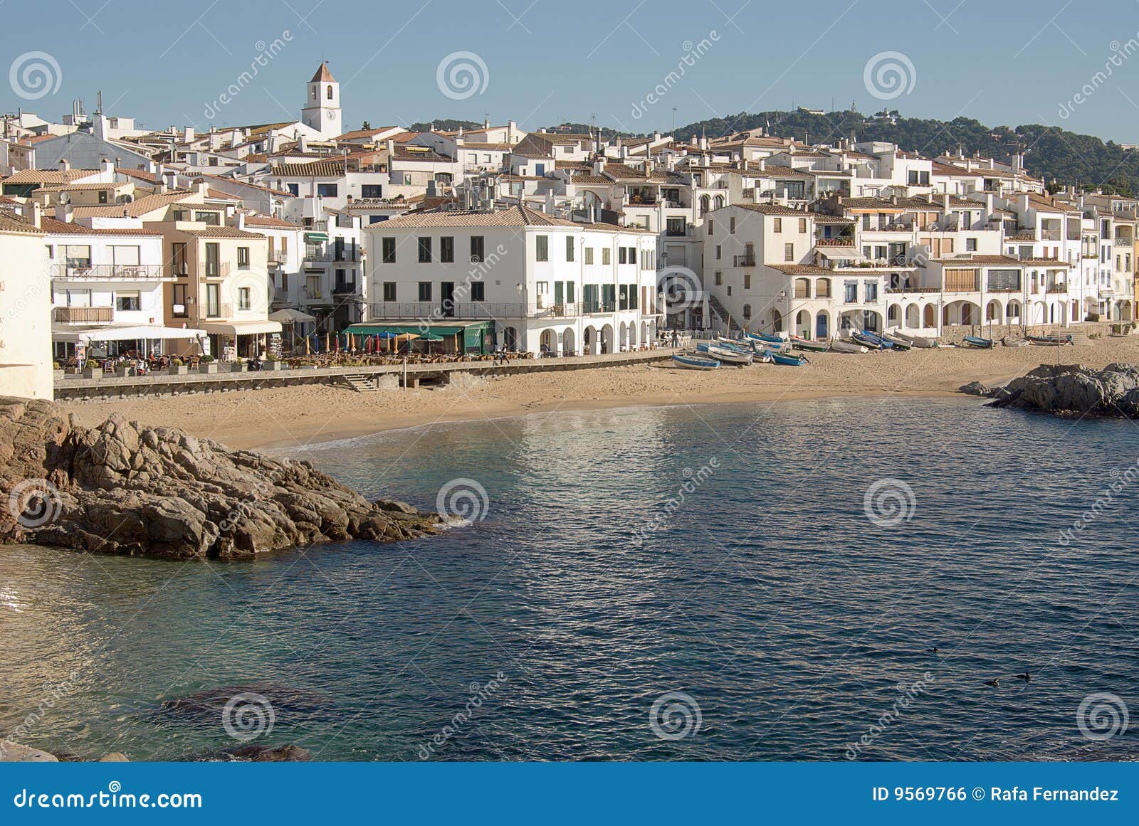 Coastal View of Calella De Palafrugell Stock Photo - Image of view ...