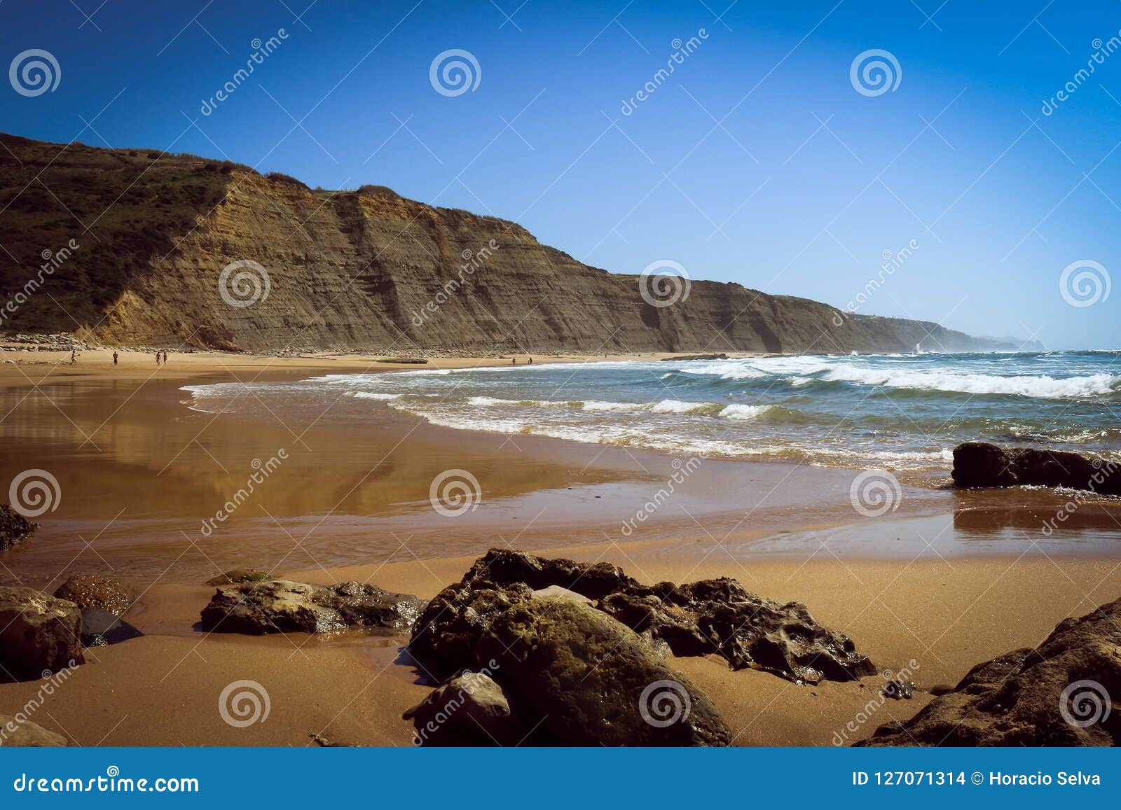 Coastal View of the Cliffs. Stock Photo - Image of panorama, crater ...