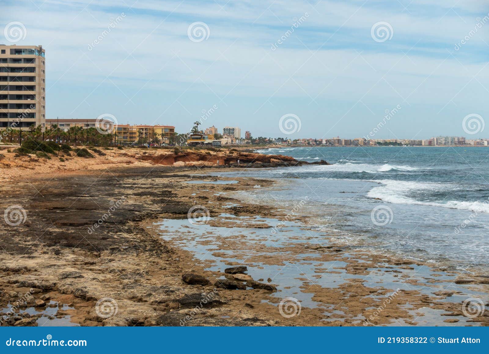 Coastal View of Punta Prima in Spain Stock Photo - Image of coast ...