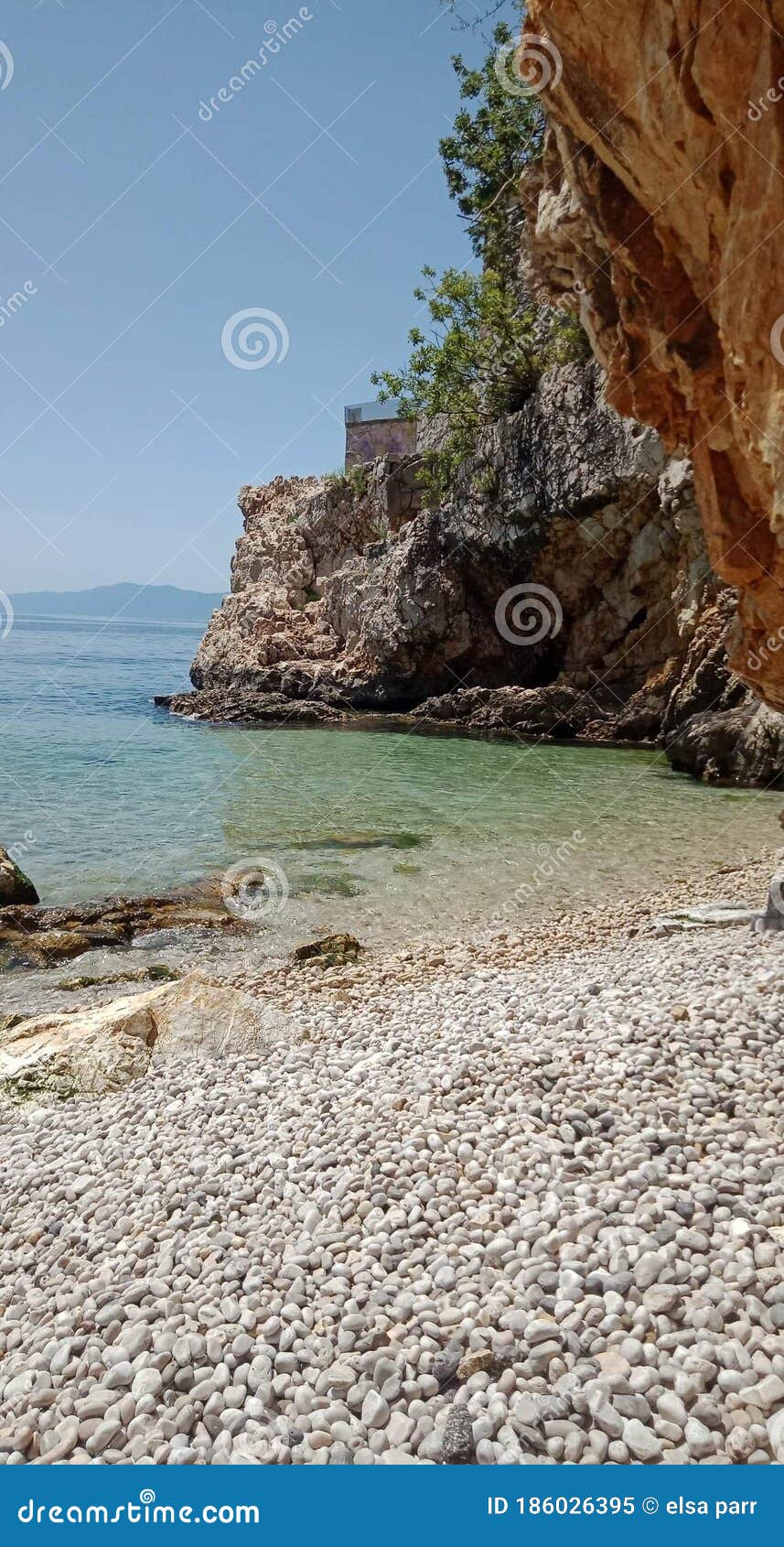 Coastal Views, Rock Side, Croatia, Stone Beach Stock Image - Image of ...