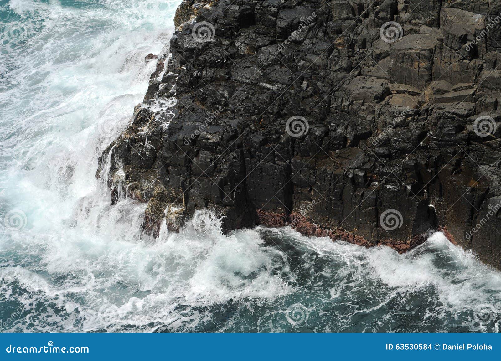 Coastal volcanic cliffs stock photo. Image of rough, rock - 63530584