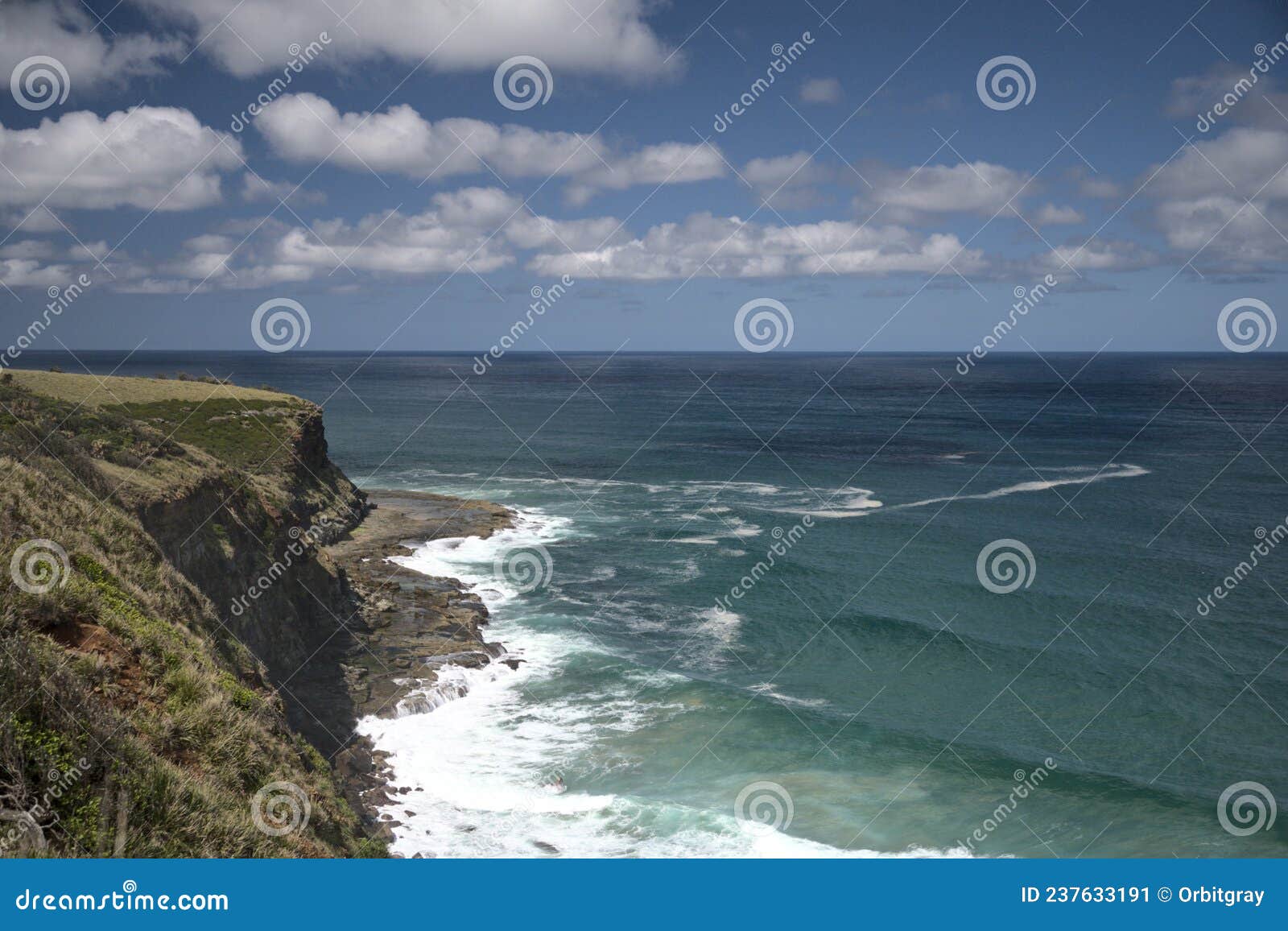 Coastal Walk Lookout at Cliffs Stock Image - Image of coastline, water ...