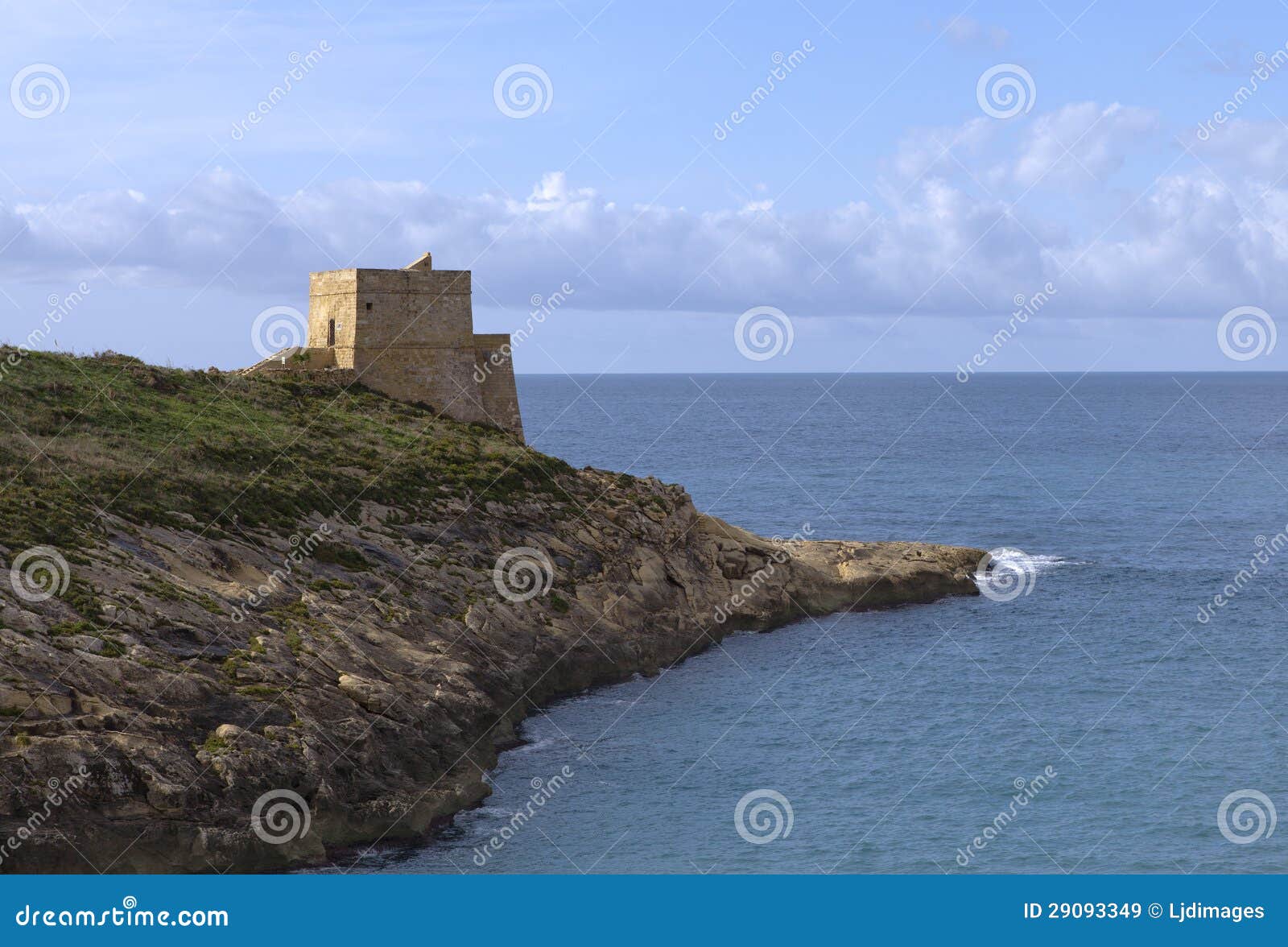 Coastal Watchtower stock image. Image of coastline, gozo - 29093349