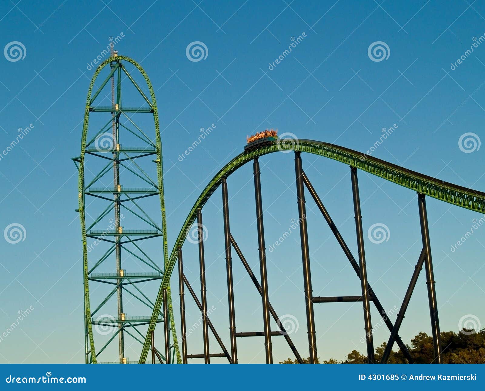 Coaster Loops stock image. Image of ride, roller, park - 4301685