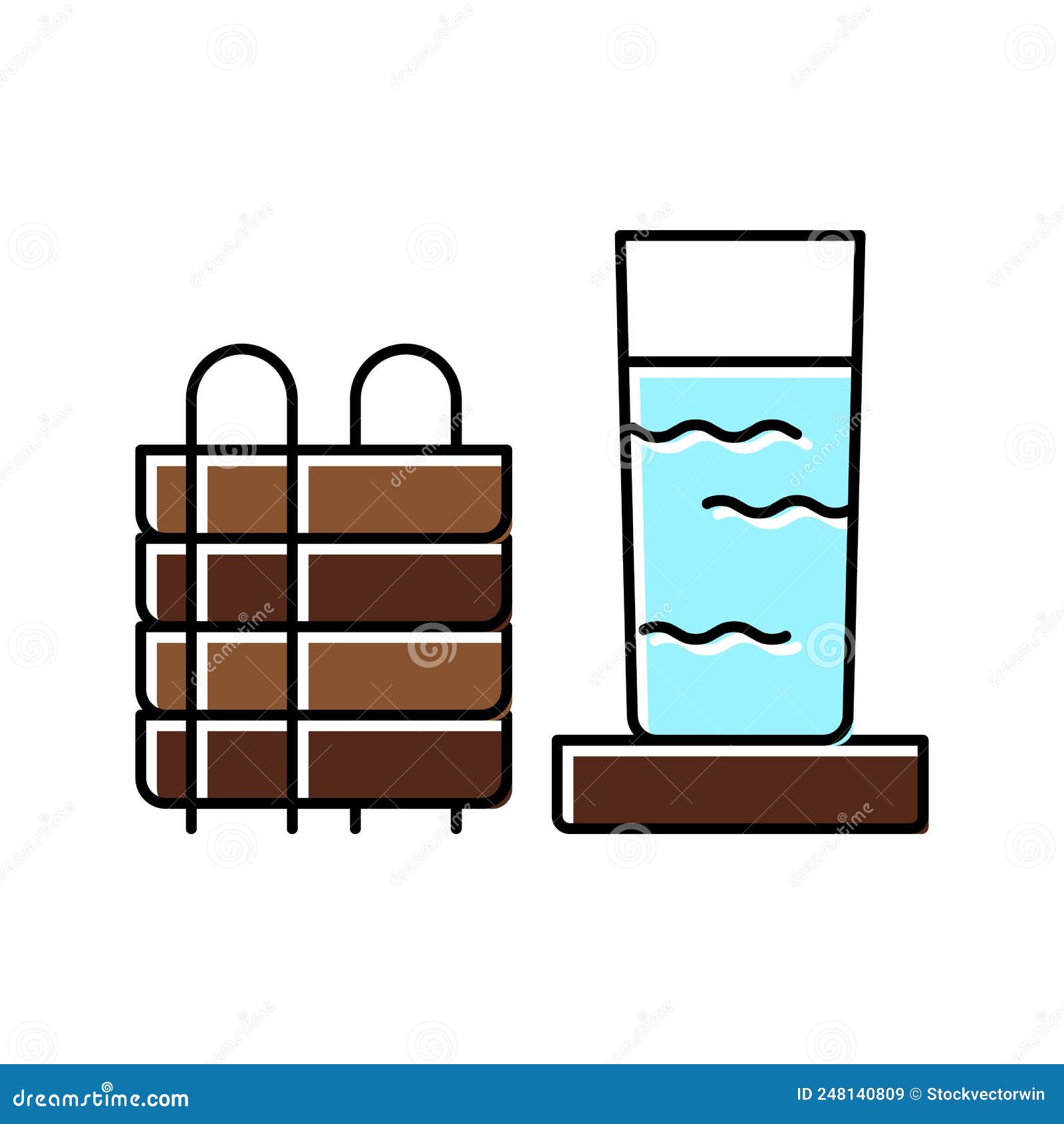 Coasters for Drinks Color Icon Vector Illustration Stock Vector ...