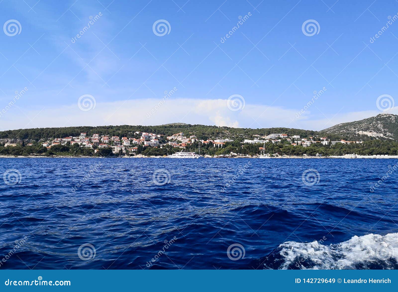 Coastline in the adriatic stock image. Image of ancient - 142729649