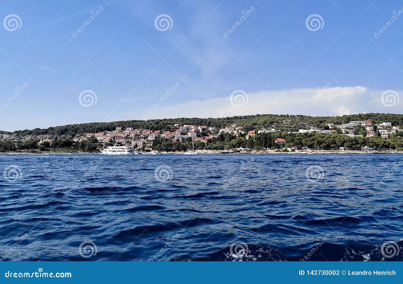 Coastline in the adriatic stock photo. Image of island - 142730002