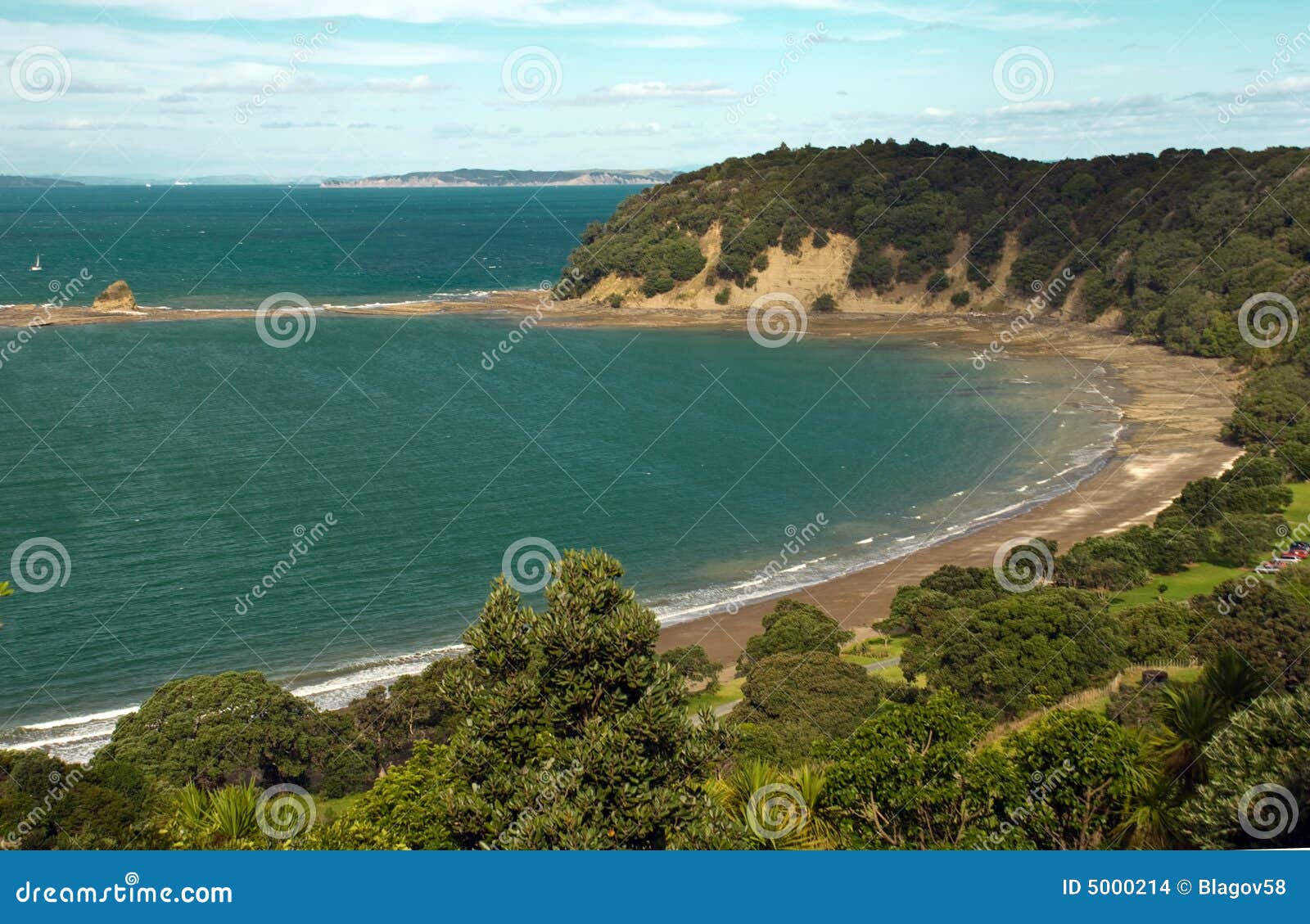 Coastline around Auckland stock photo. Image of pacific - 5000214