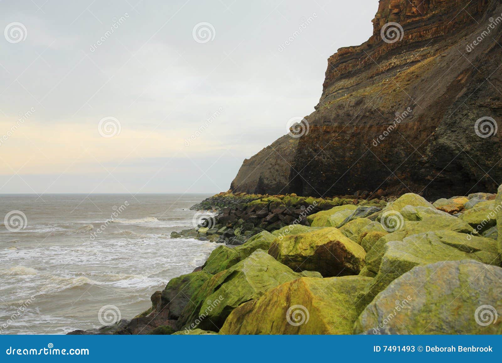 The Coastline and Cliffs at Whitby Stock Image - Image of rocks ...
