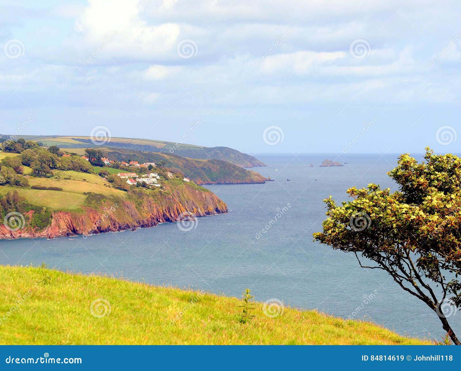 Coastline, Devon. editorial stock image. Image of exercise - 84814619