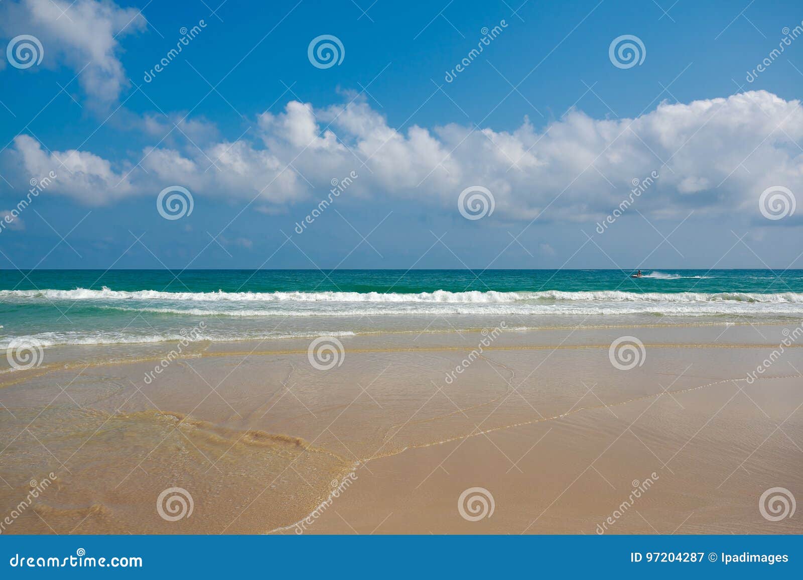 Coastline at Empty Sea and Beach Background Stock Image - Image of ...