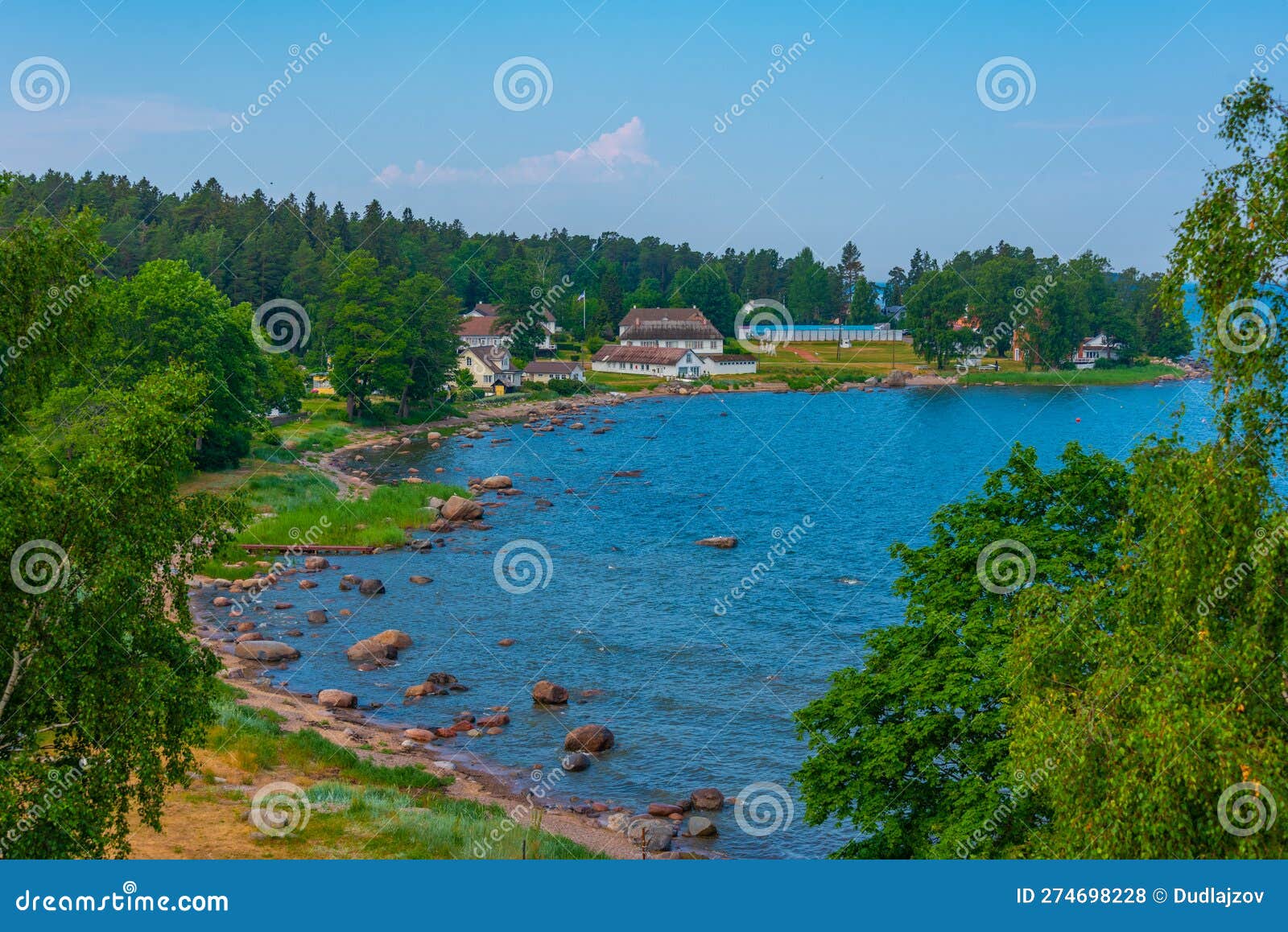 Coastline of Estonian Village Kasmu Stock Photo - Image of boulder ...