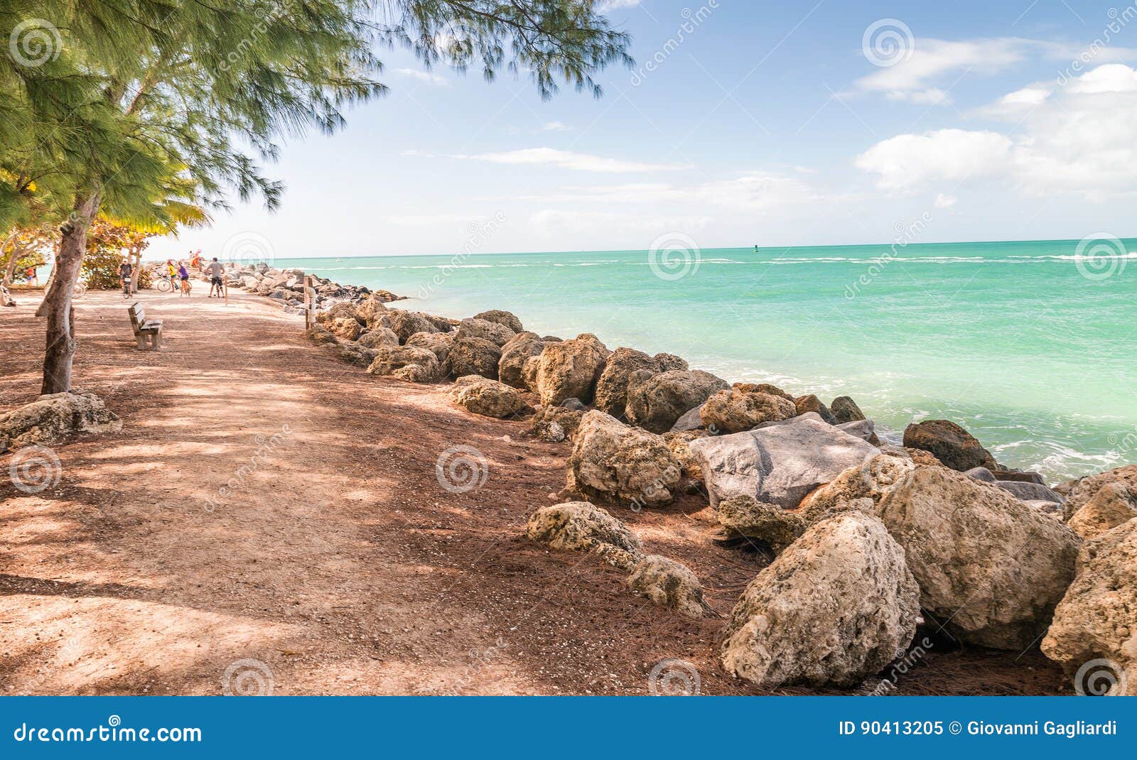 Coastline of Fort Zachary State Park in Key West, FL Editorial Image ...