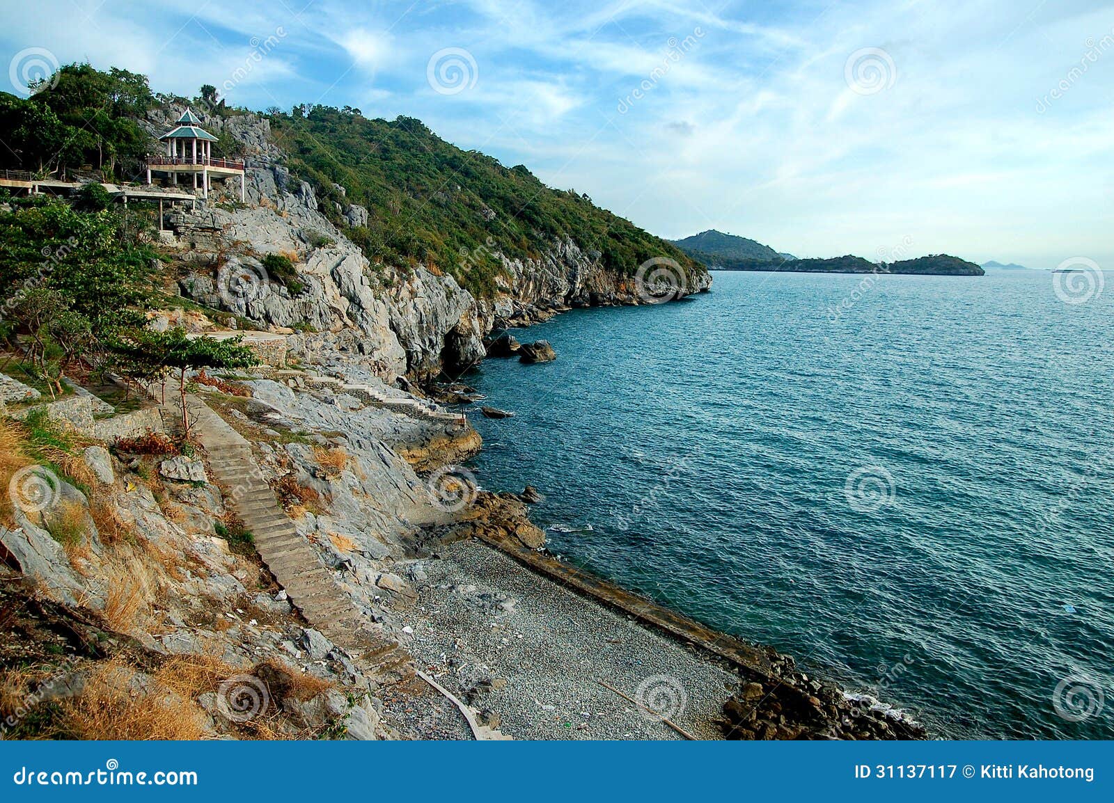 Coastline Koh Sri Chai. stock image. Image of mountain - 31137117