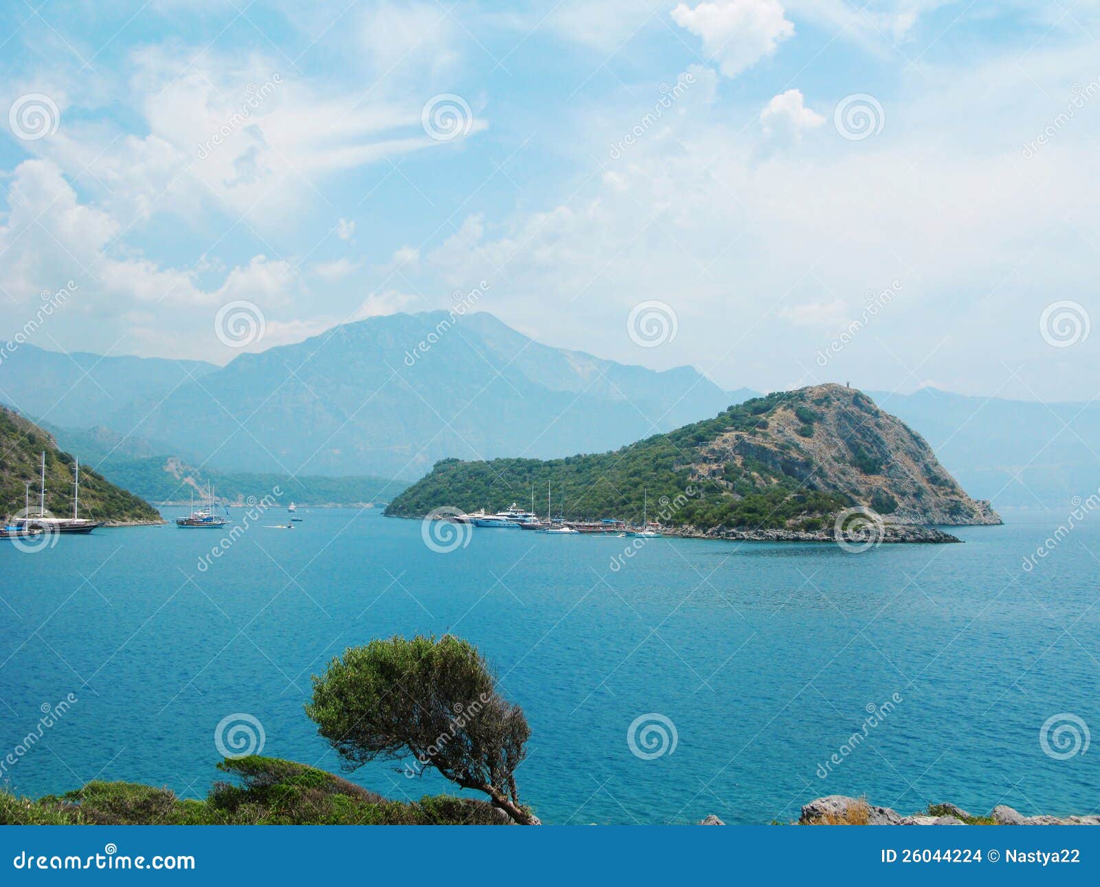 Coastline Landscape of Mediterranean Sea Turkey Stock Photo - Image of ...