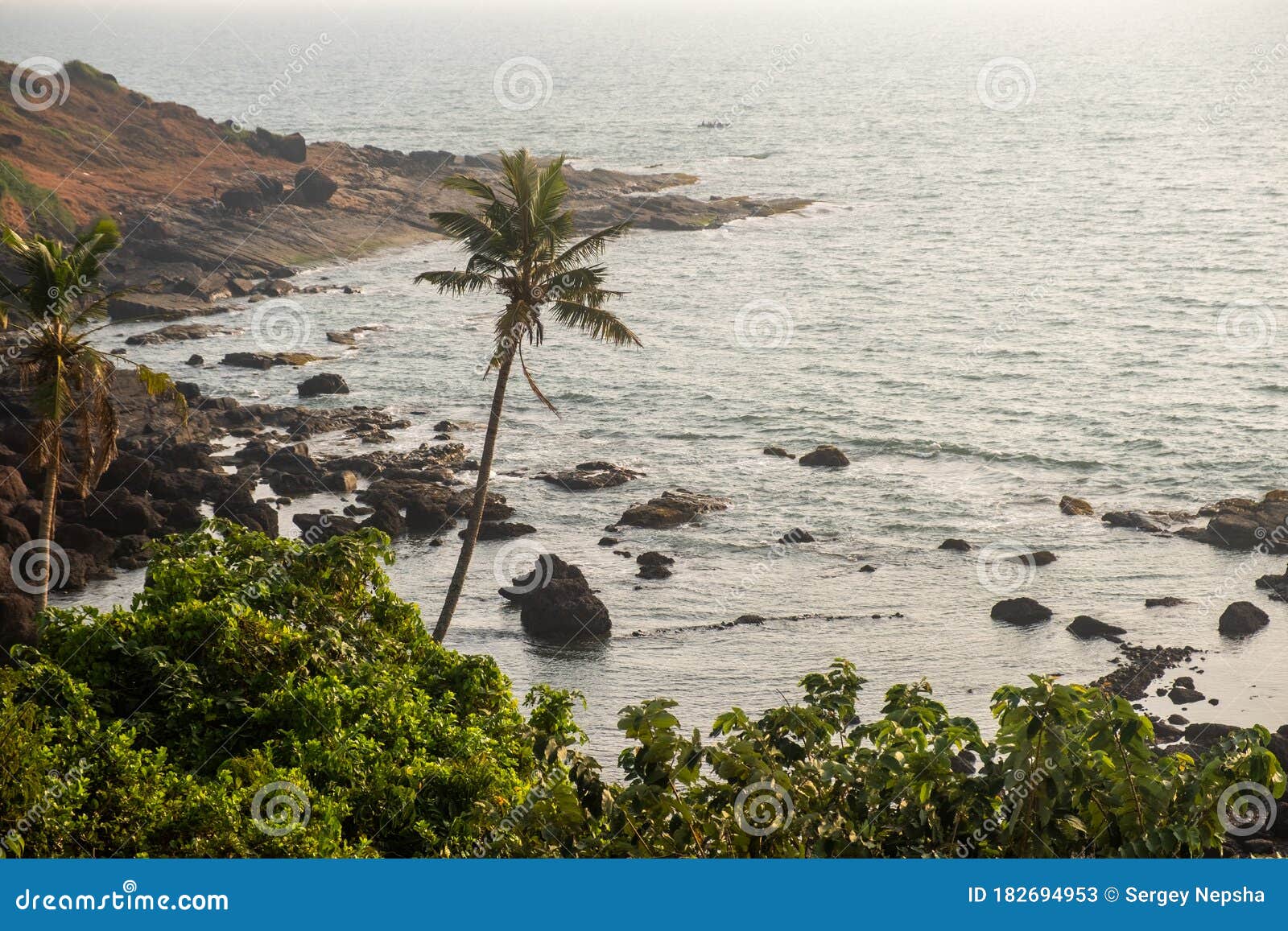 Coastline of the Northern Goa Stock Image - Image of coastline, scenery ...