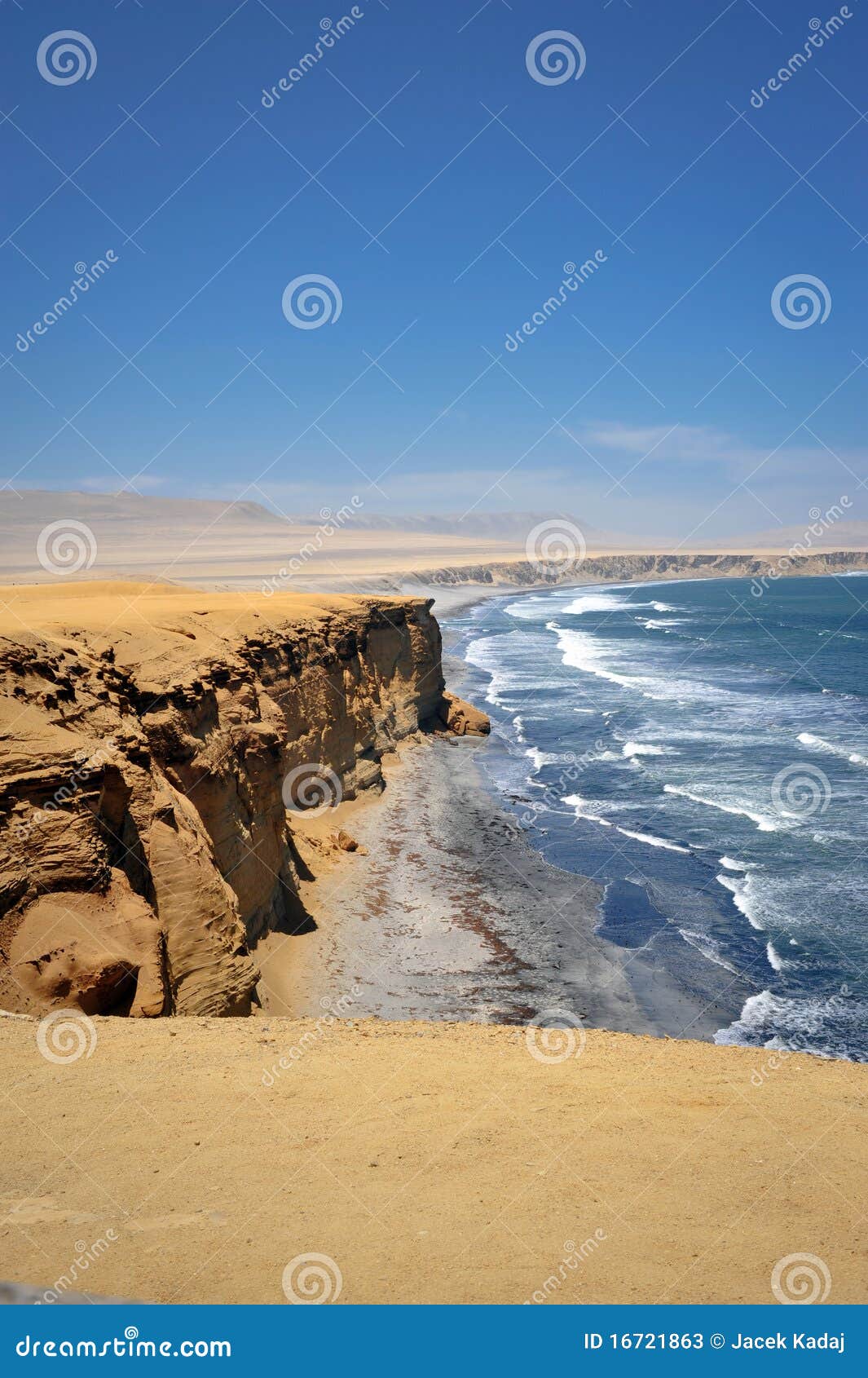 Coastline in Peru stock image. Image of cruise, cliff - 16721863