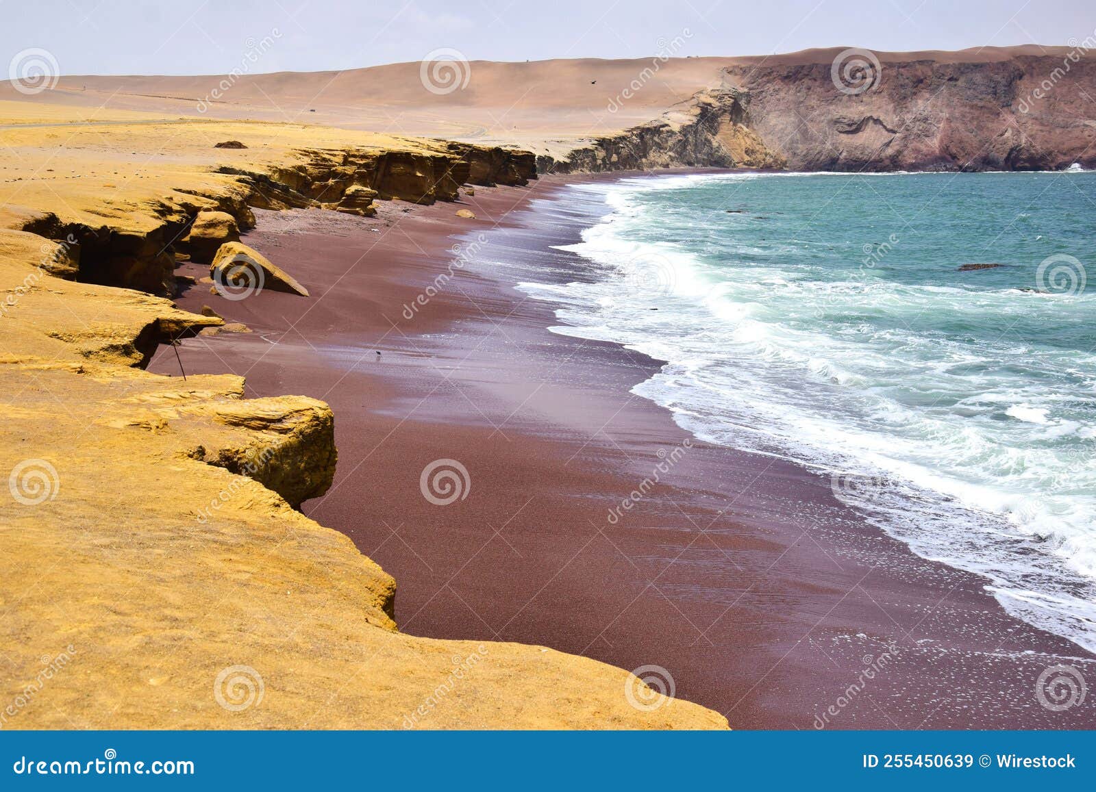 Scenery by the Ocean in Peru Stock Image - Image of reserve, waves ...