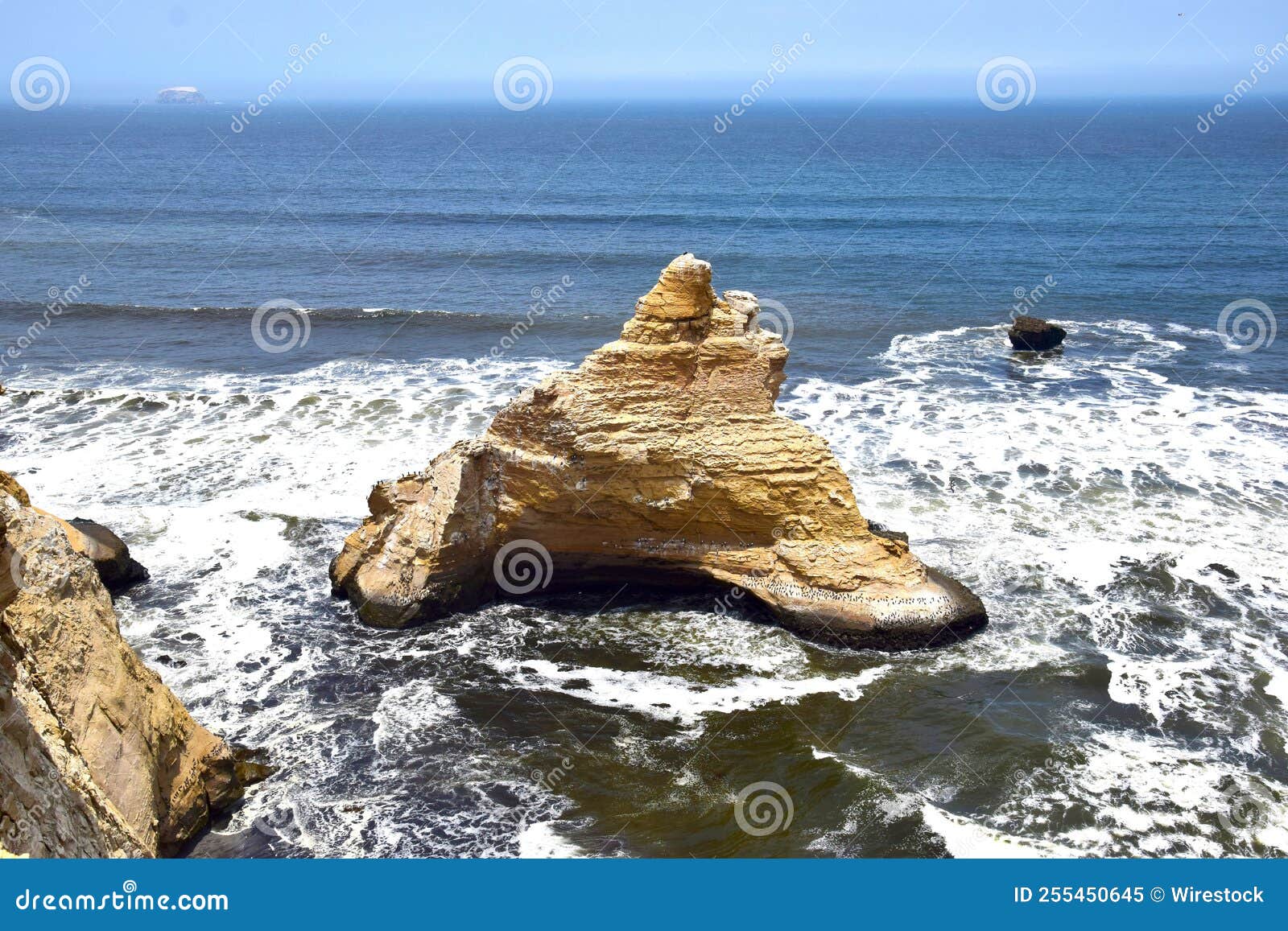 Scenery by the Ocean in Peru Stock Image - Image of cliff, landscape ...