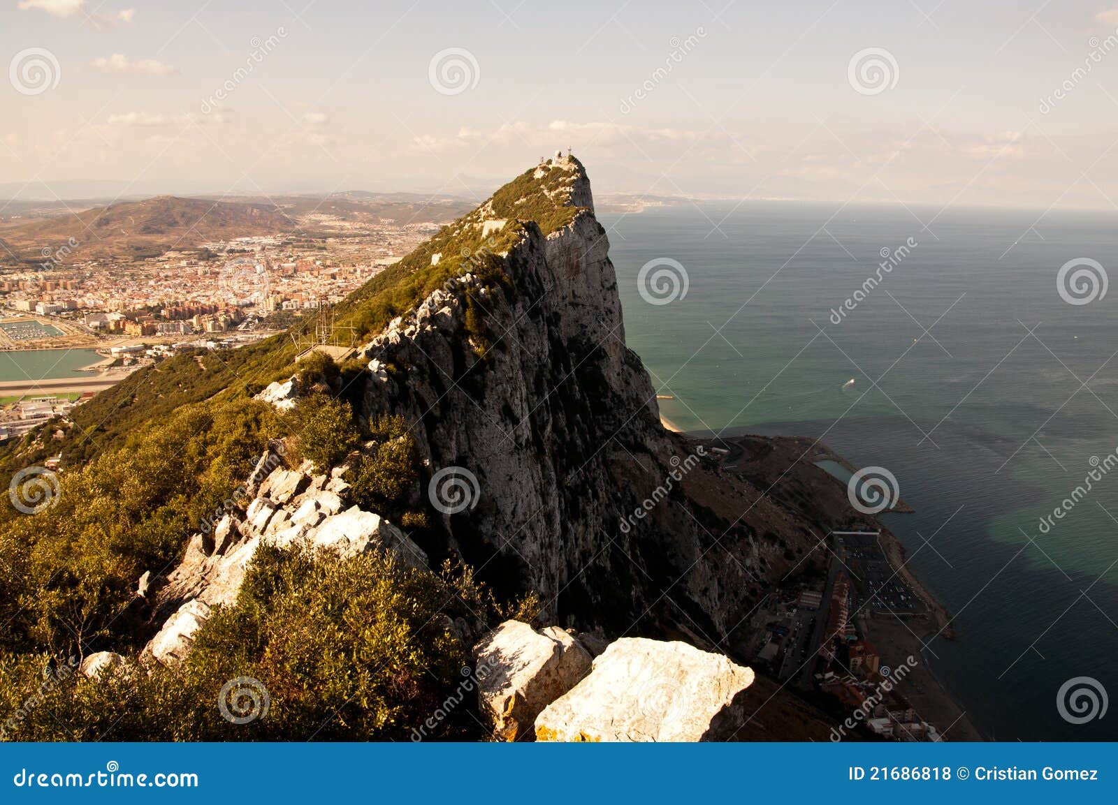 Coastline Steep Ridge and Cliffs Above Ocean Stock Photo - Image of ...