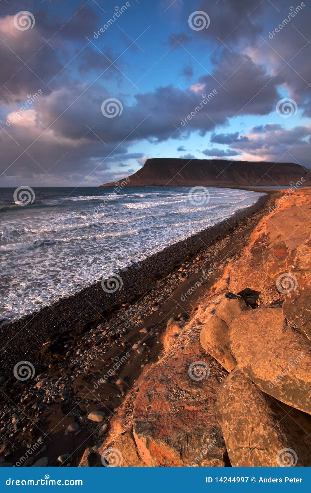 Coastline at sunset stock image. Image of beautiful, black - 14244997