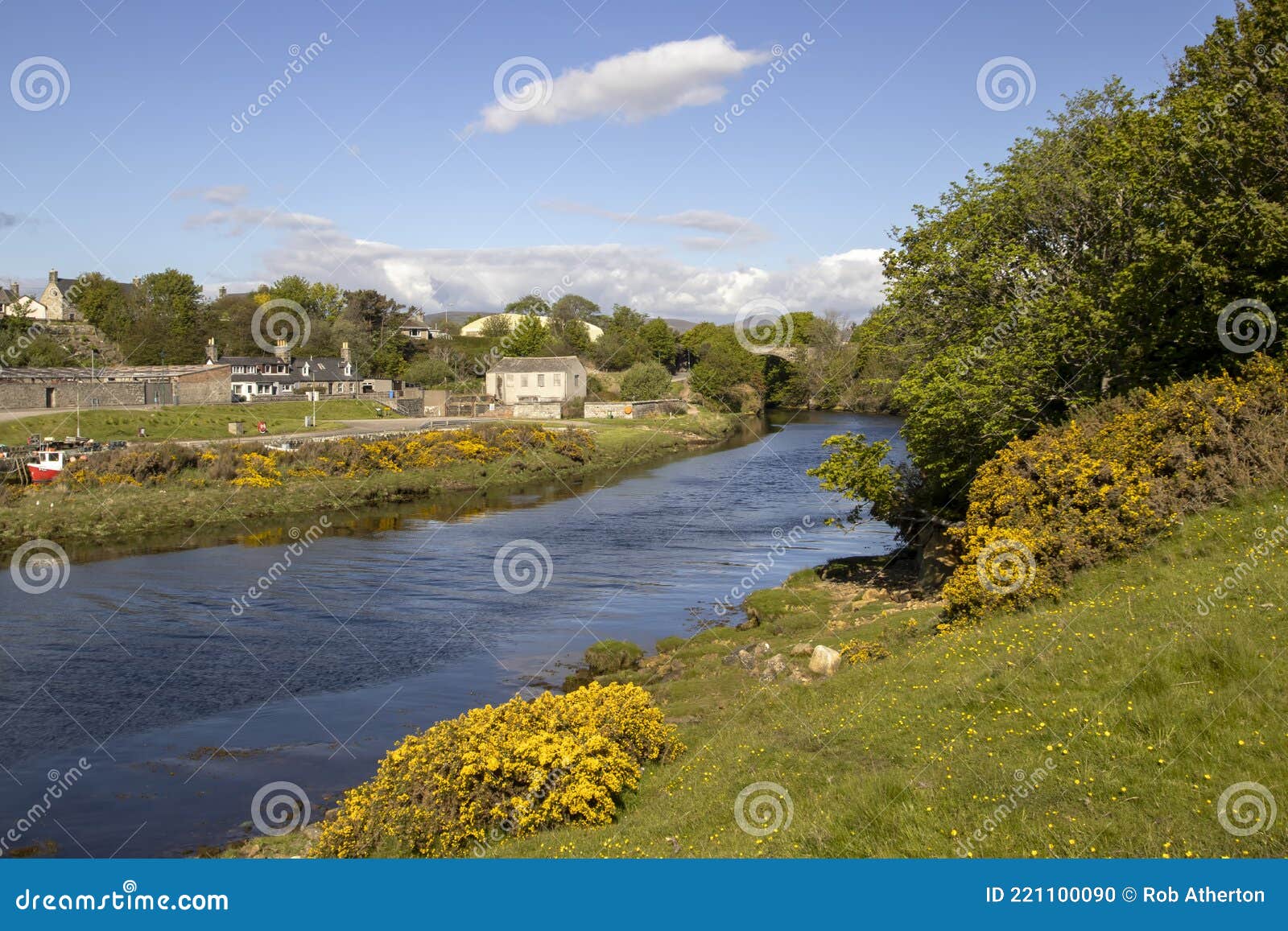 The Coastline at the Town of Brora in the Scottish Highlands Stock ...