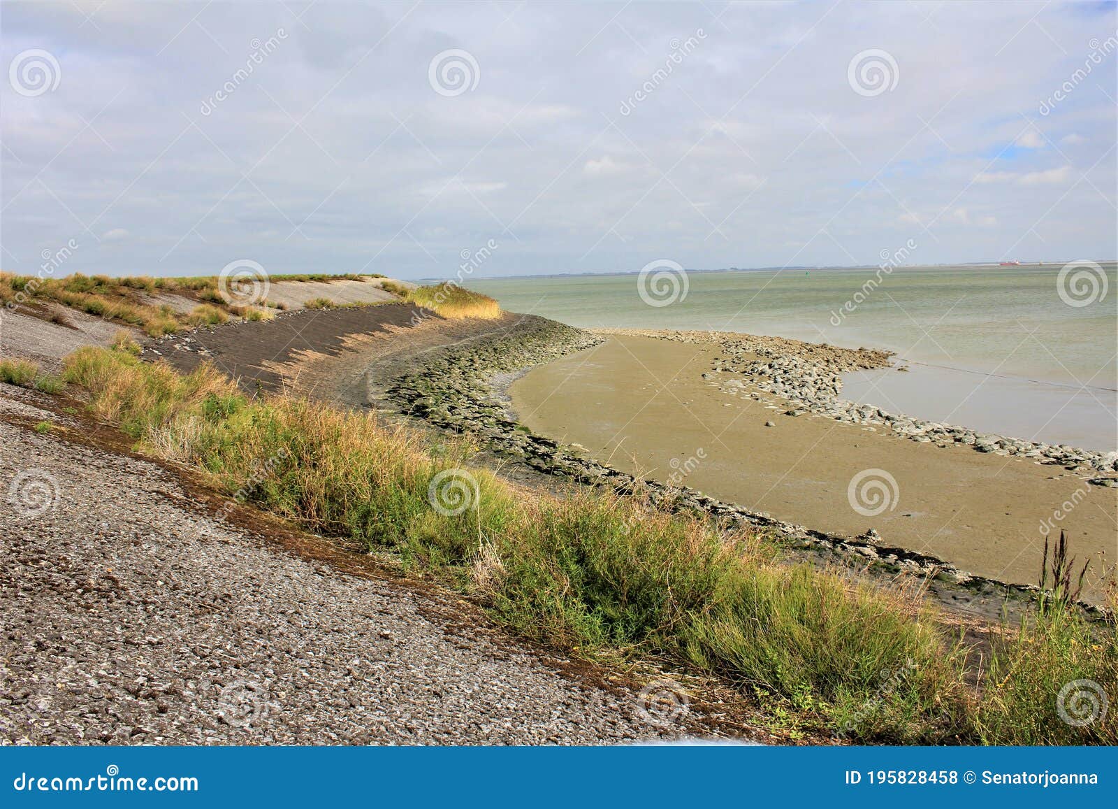 A Coastline in Zeeland, in the Netherlands Stock Photo - Image of ...