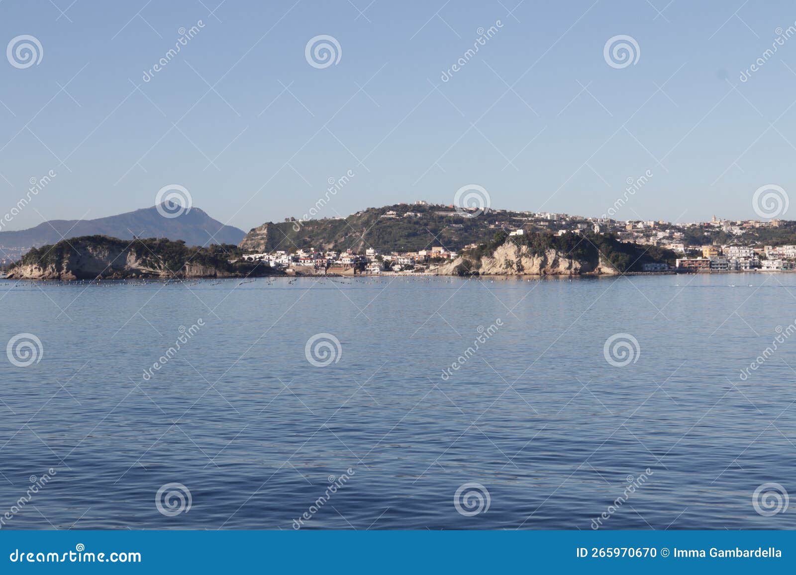 Coasts of Bacoli from the Sea Napoli Stock Photo - Image of city, beach ...