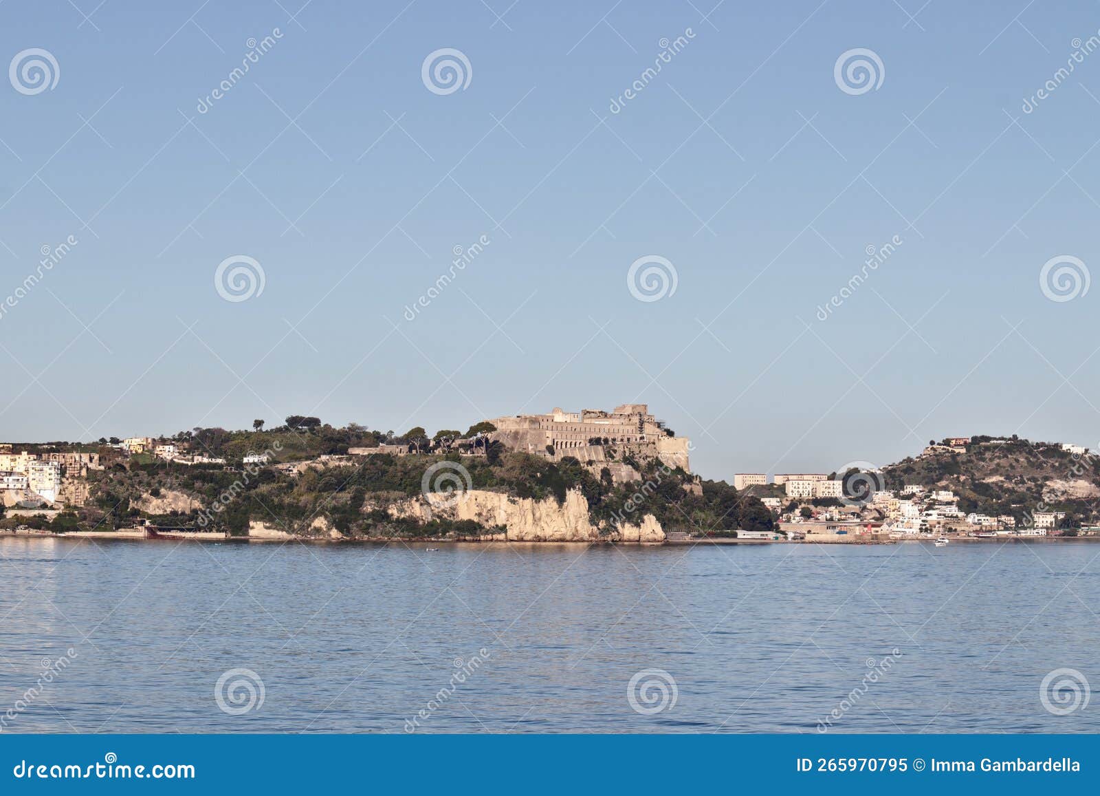 Coasts of Bacoli from the Sea Napoli Stock Image - Image of italy ...
