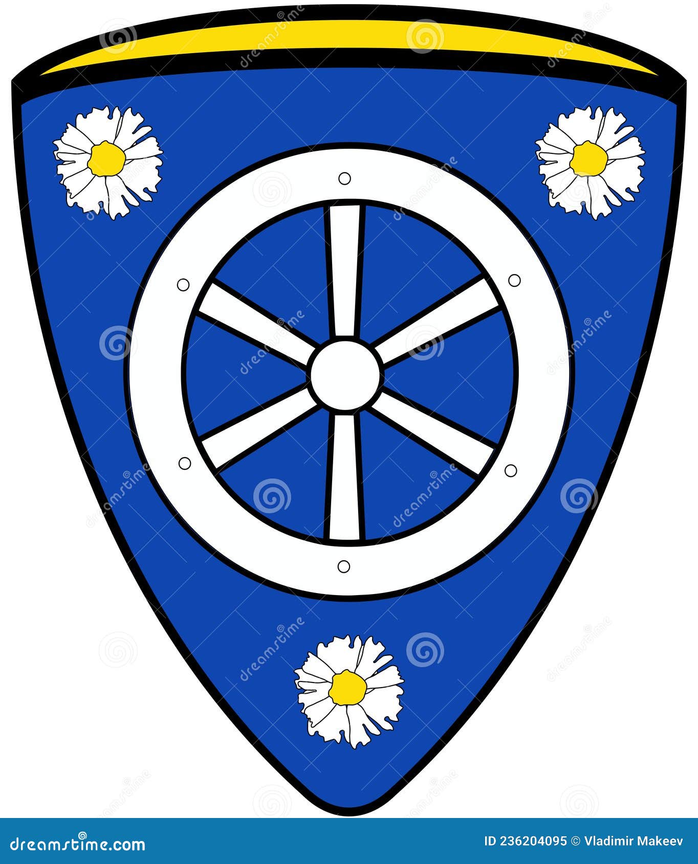 The Coat of Arms of the Asling Community. Germany Stock Illustration ...