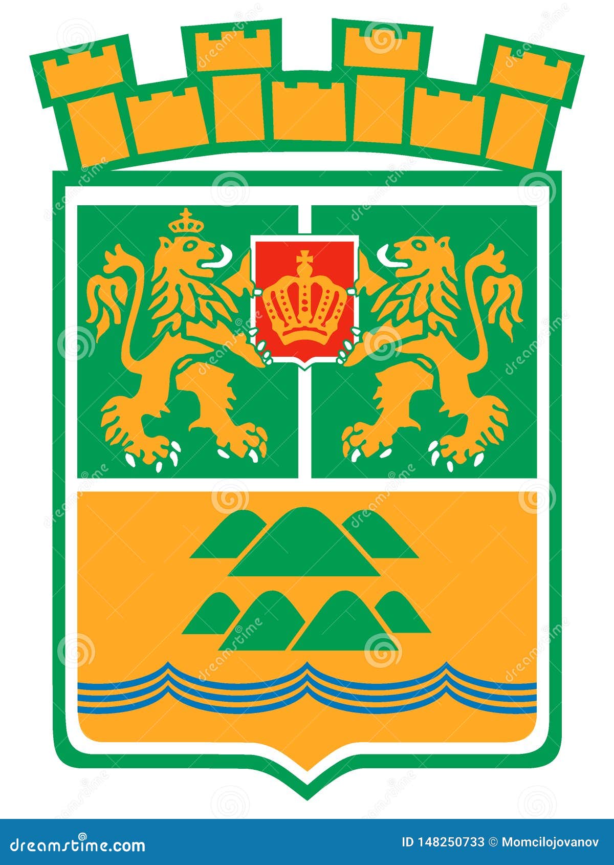 Coat of Arms of Bulgarian City of Plovdiv Stock Vector - Illustration ...