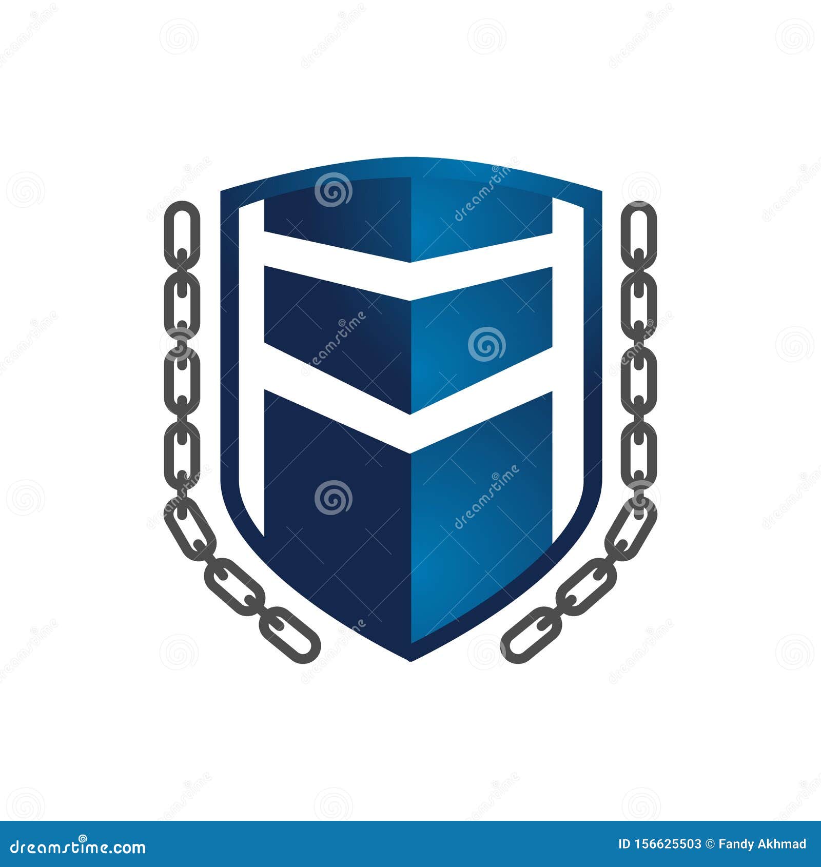 Coat of Arms Chain and Shield Logo Design Vector Stock Vector ...