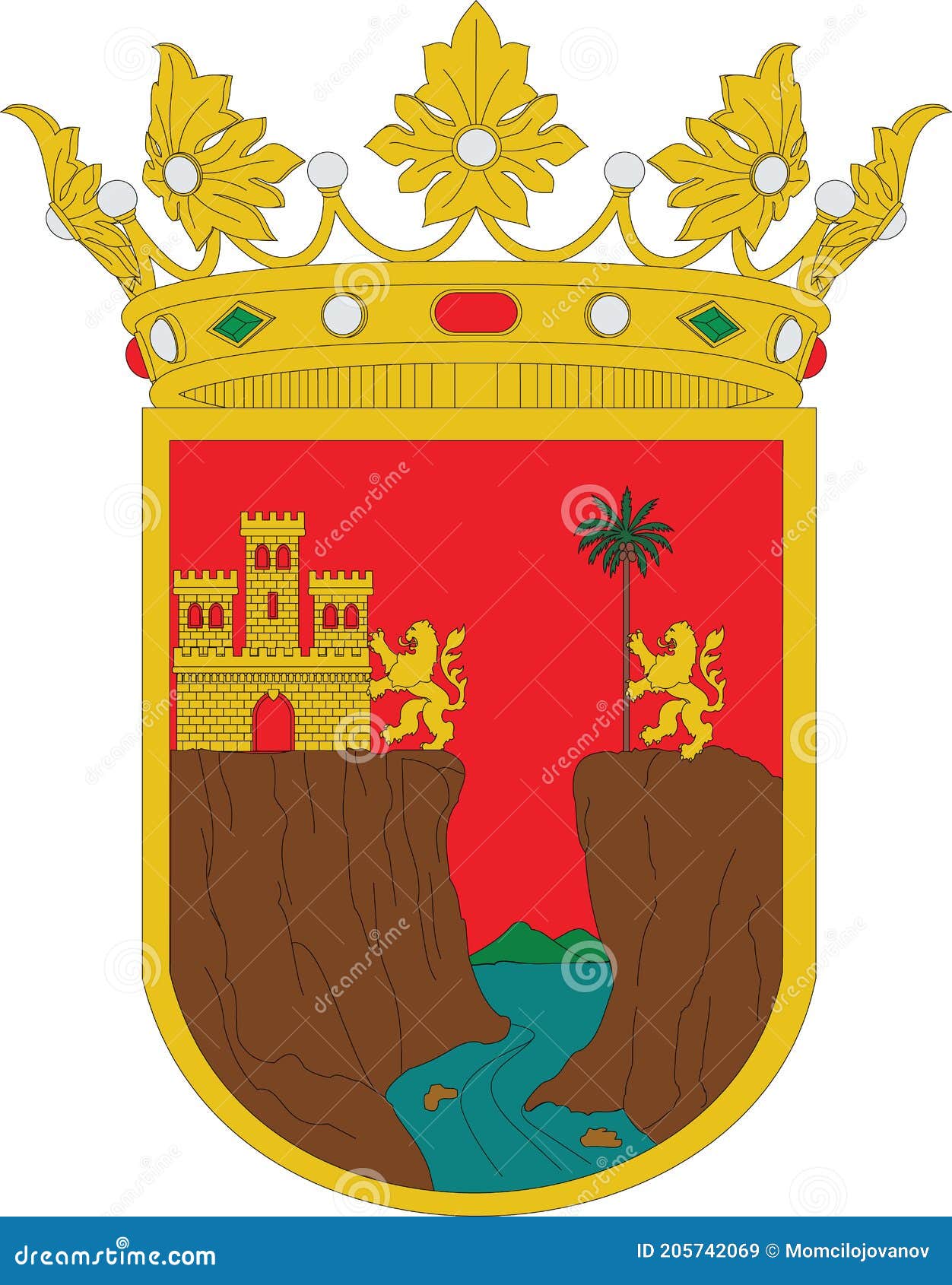 Coat of Arms of Chiapas State Stock Vector - Illustration of inside ...