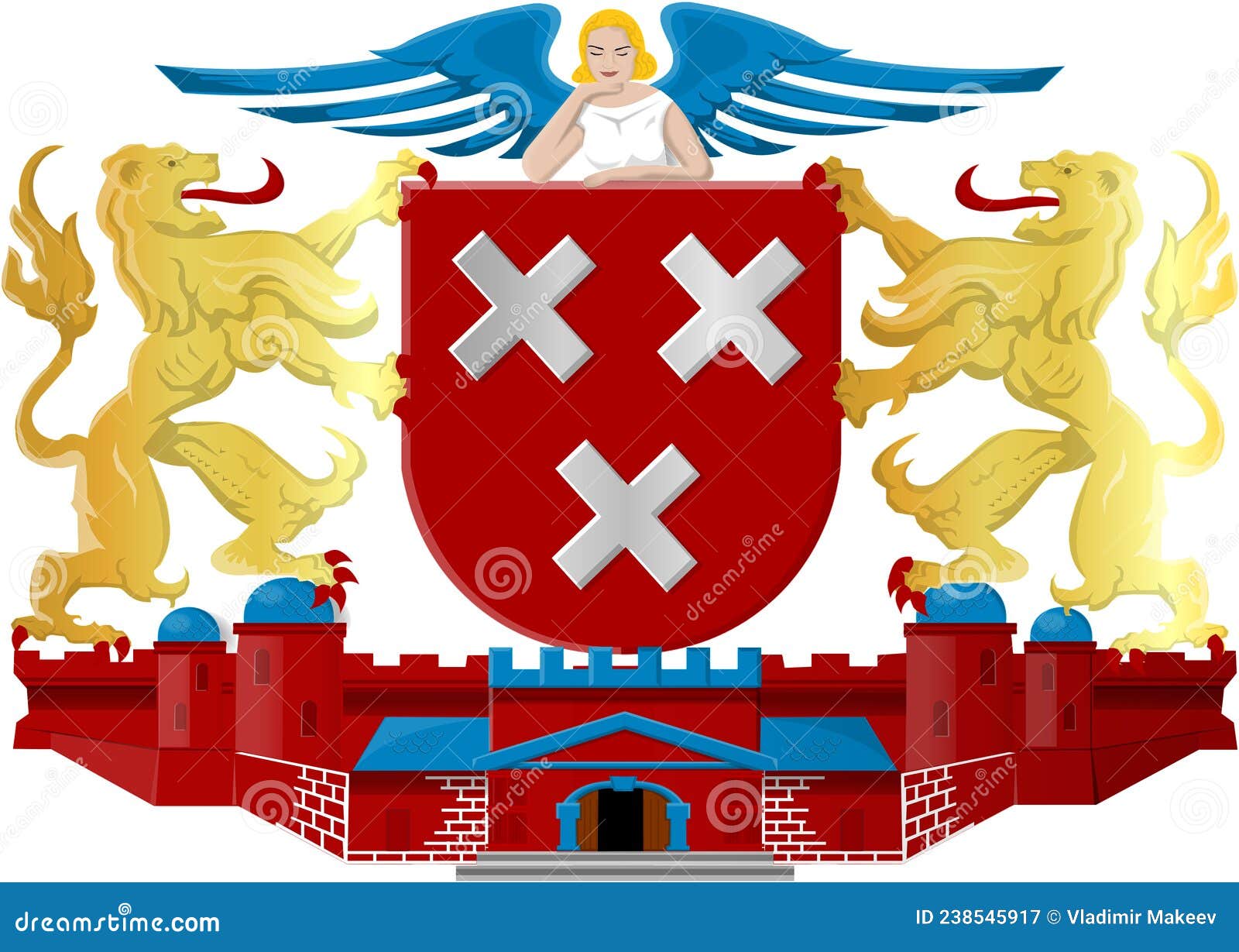 Coat of Arms of the City of Breda. Netherlands Stock Illustration ...