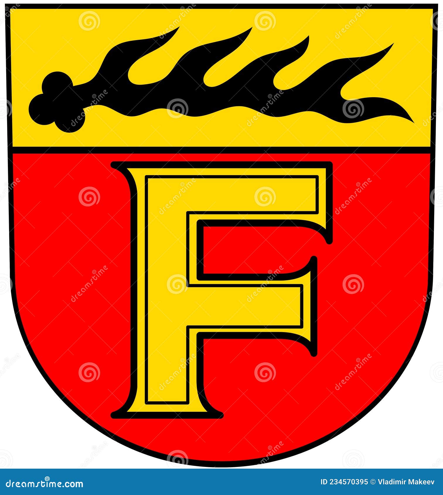 Coat of Arms of the Commune Freudenthal. Germany Stock Illustration ...