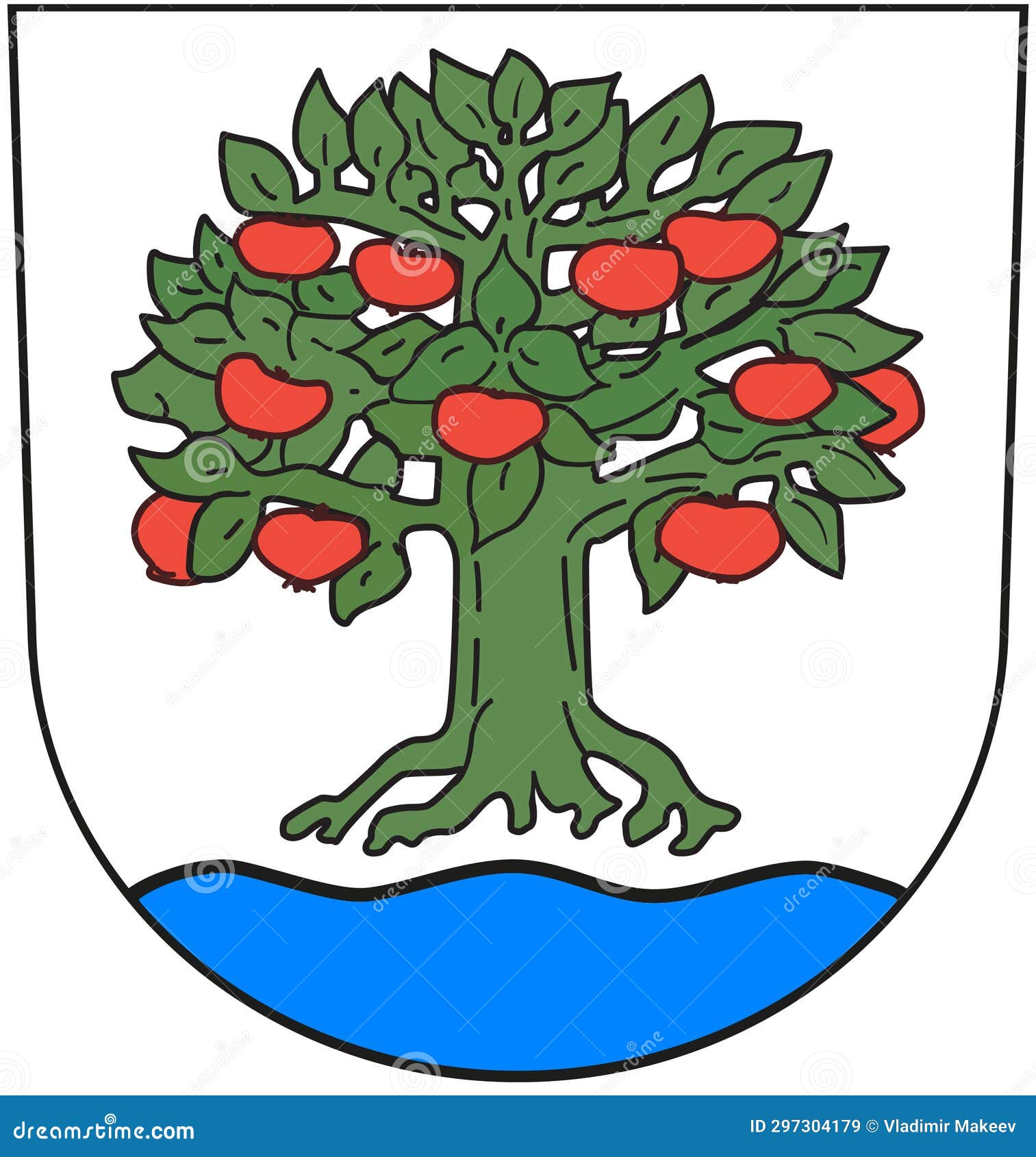 Coat of Arms of the Community of Affalterbach. Germany Stock ...