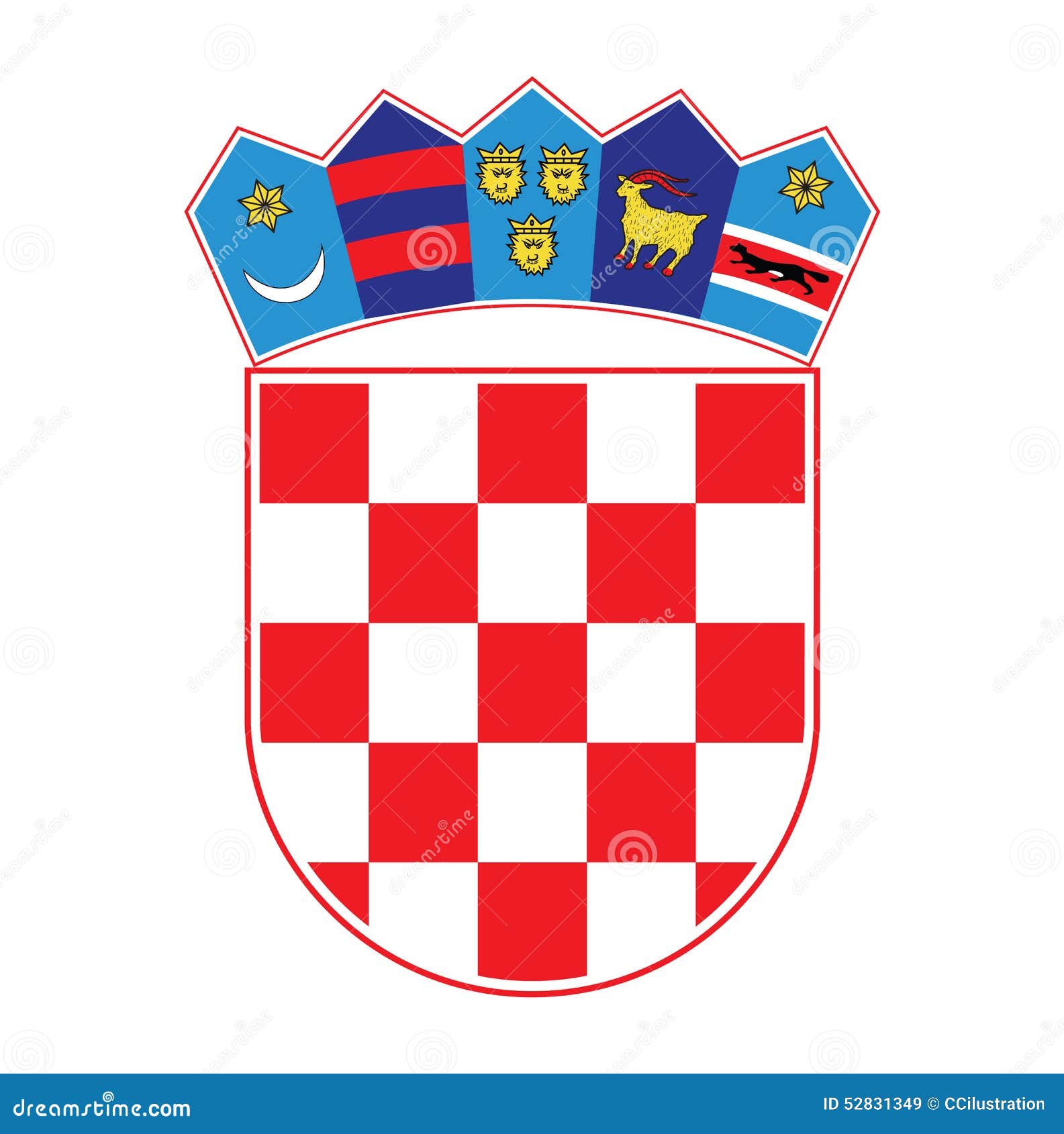 Coat of Arms of Croatia, Vector Illustration Stock Vector ...